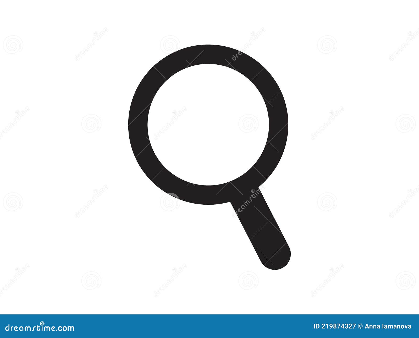 Search Icon. Magnifying Glass Symbol Stock Vector - Illustration of ...