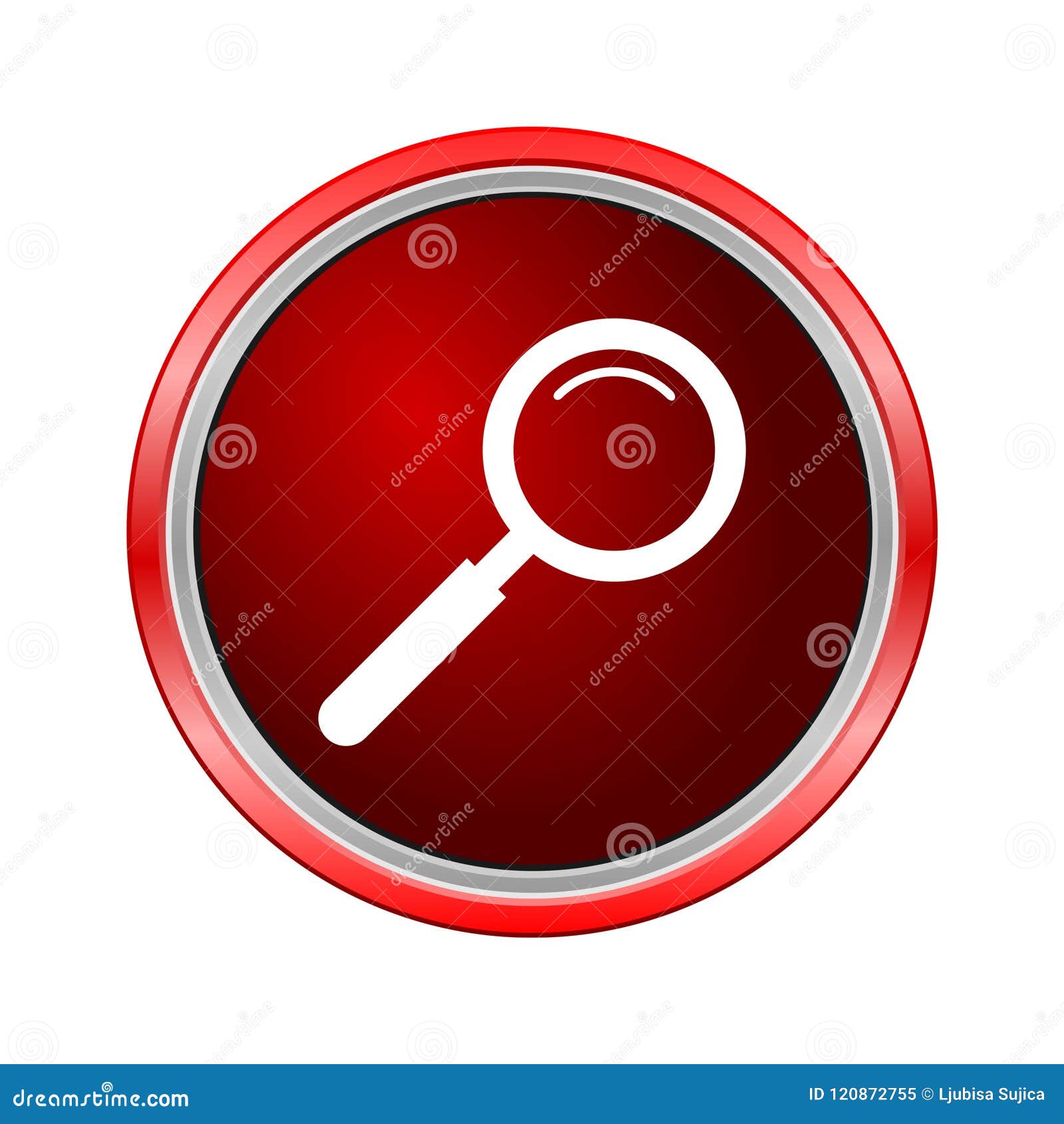 Search Icon Lupa, Internet Button on White Background Stock Vector ...
