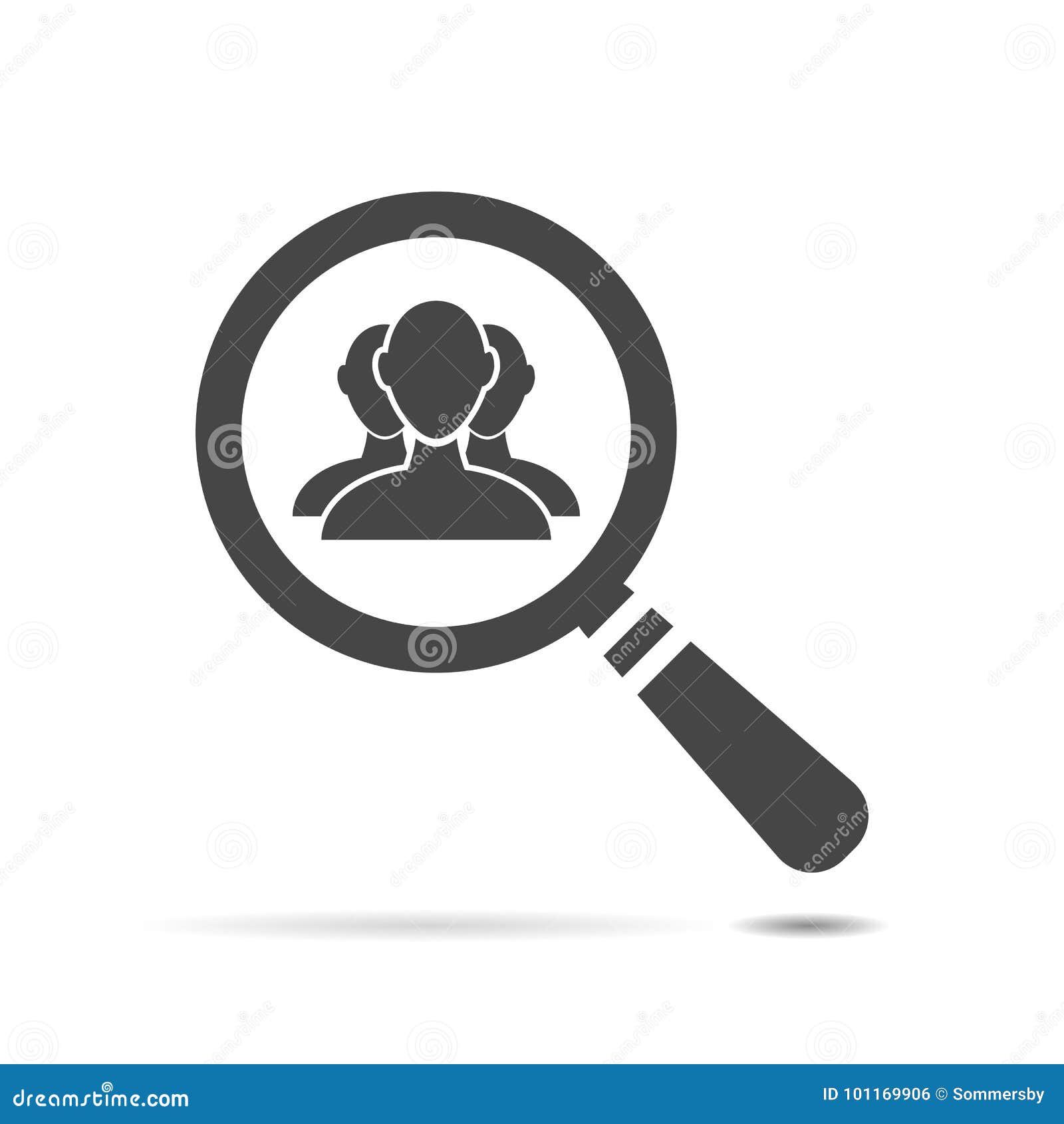 Search Icon with User Group People Stock Vector - Illustration of ...