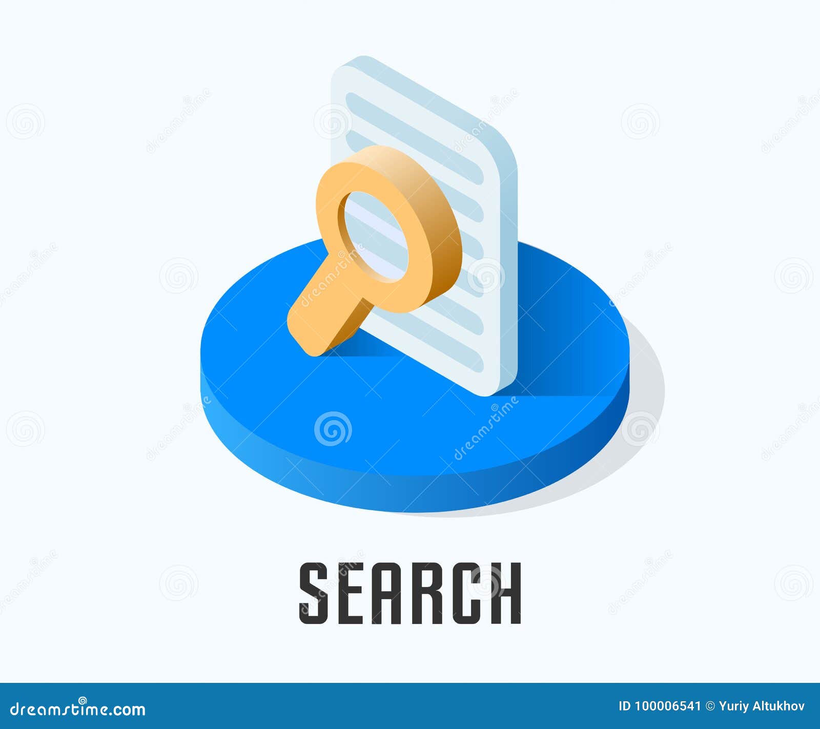 Search Icon, Vector Symbol. Stock Vector - Illustration of focus ...