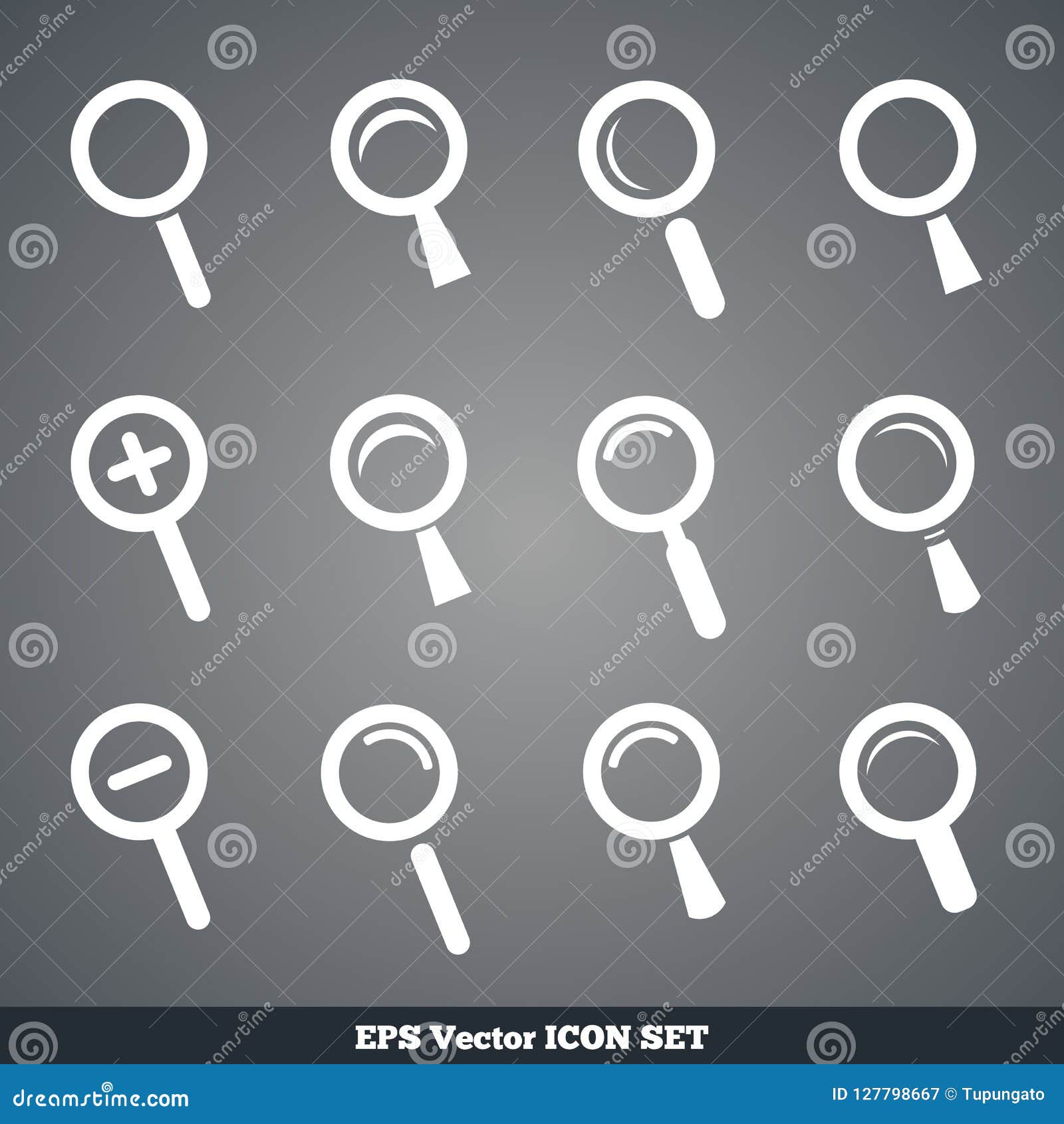 Search icon vectors stock vector. Illustration of interface - 127798667