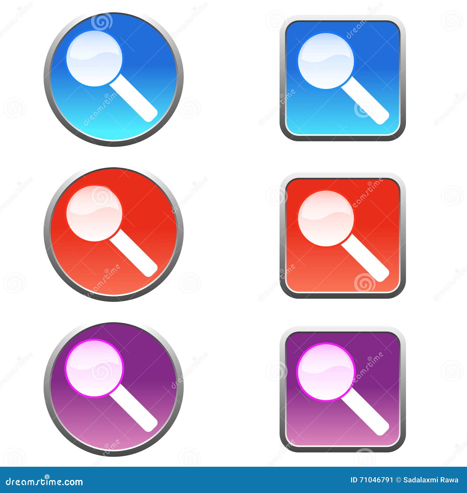Search icons stock image. Illustration of concept, magnify - 71046791