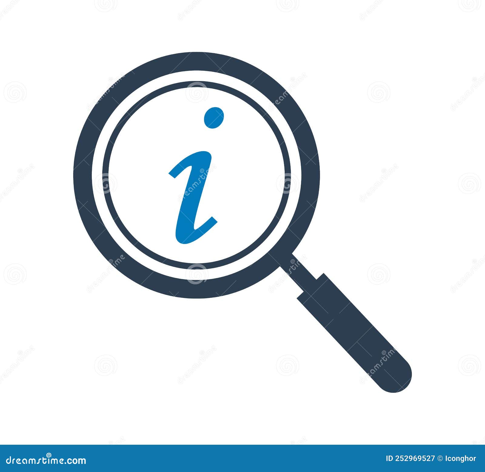 Search information icon. stock vector. Illustration of inspect - 252969527