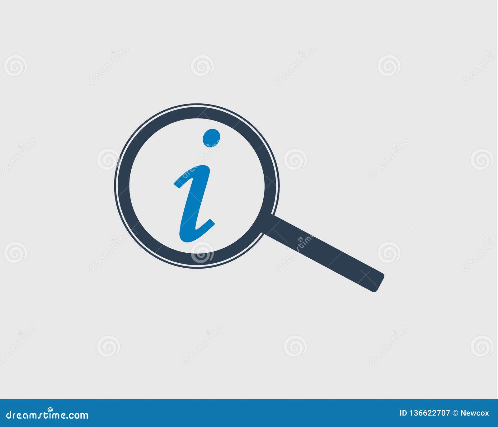 Search Information Icon. stock vector. Illustration of looking - 136622707