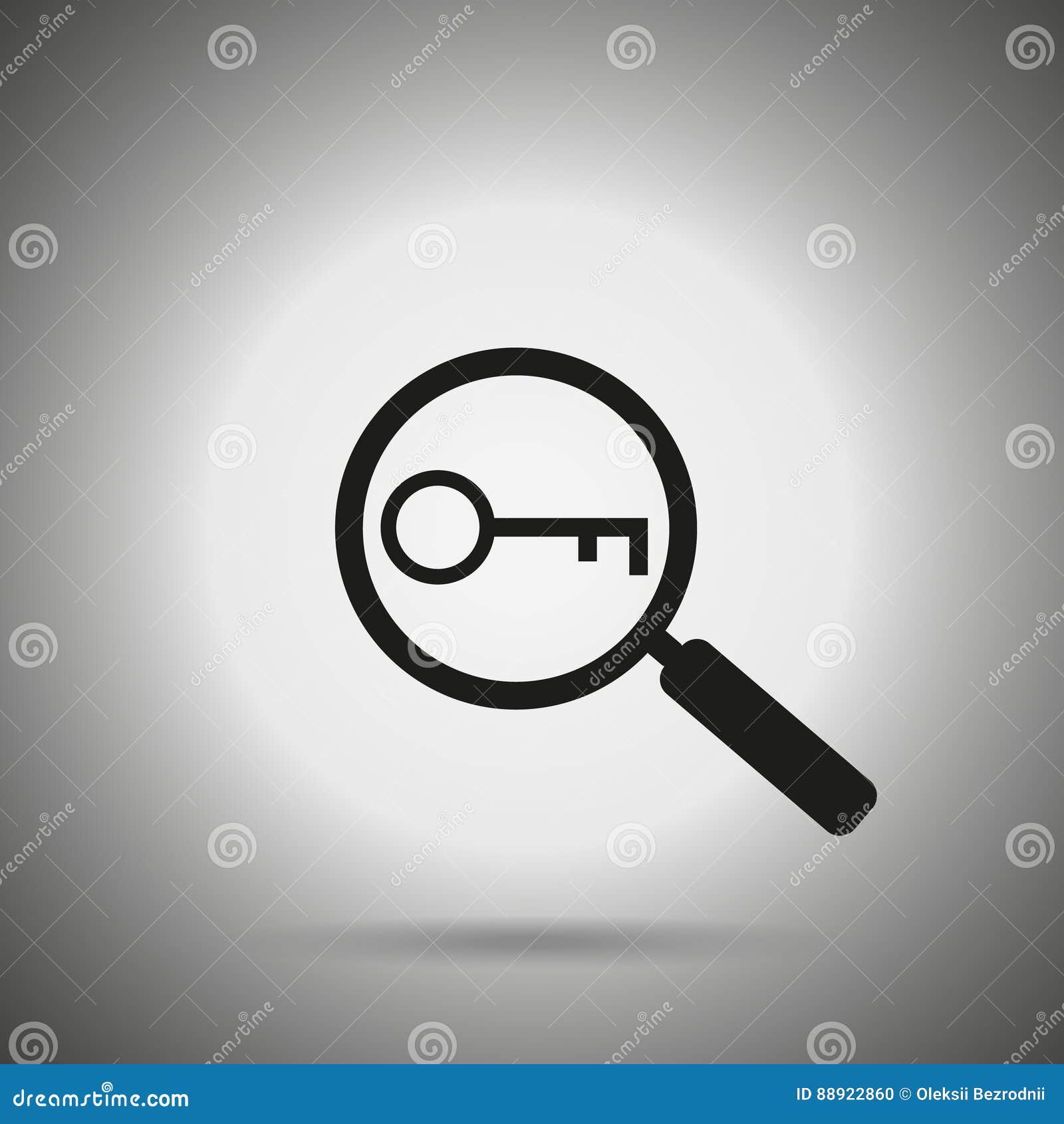 Search Keywords Icon. Magnifier and Key. Seo Optimization Symbol Stock ...