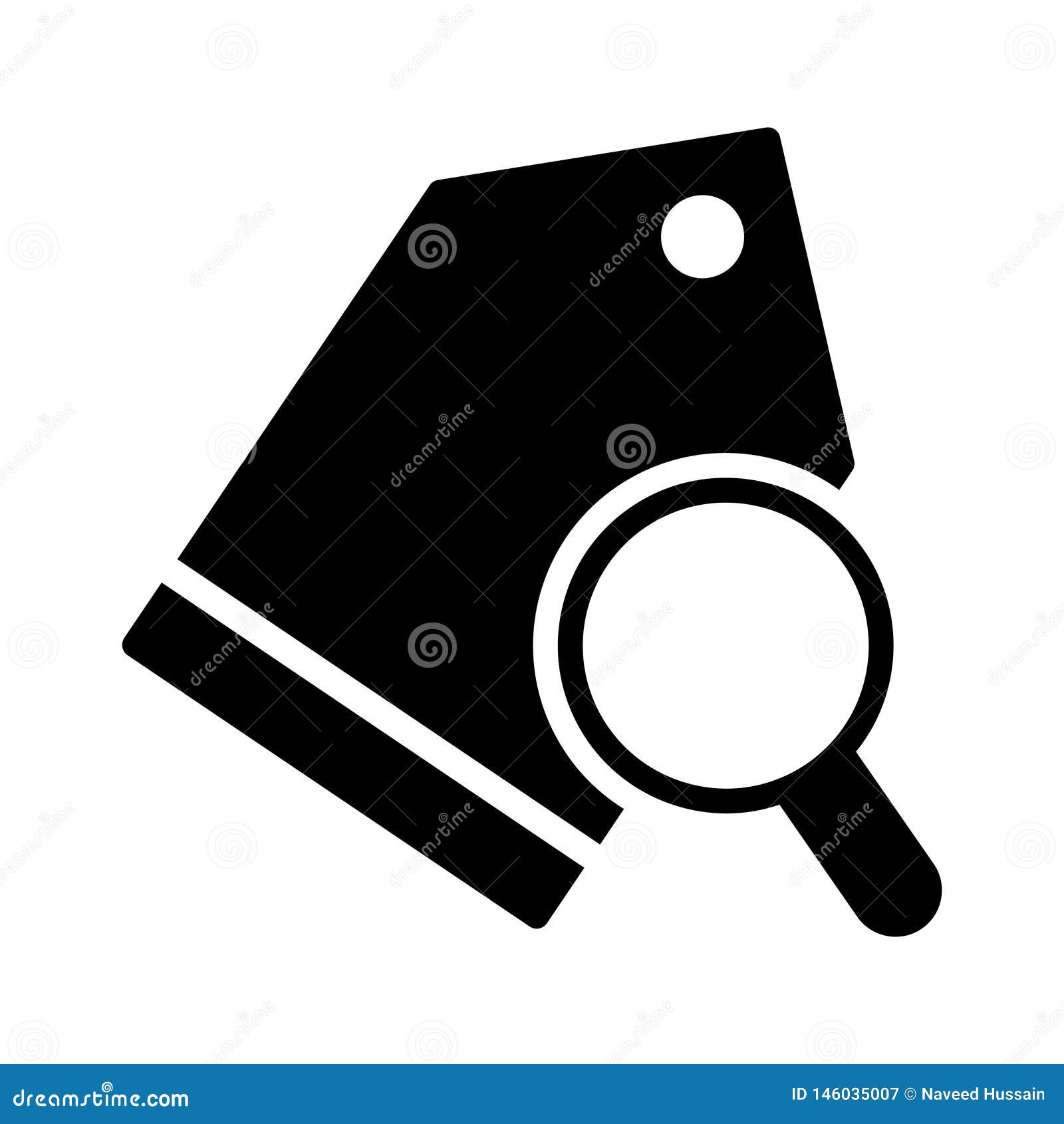 Search Label Glyph Flat Vector Icon Stock Vector - Illustration of ...