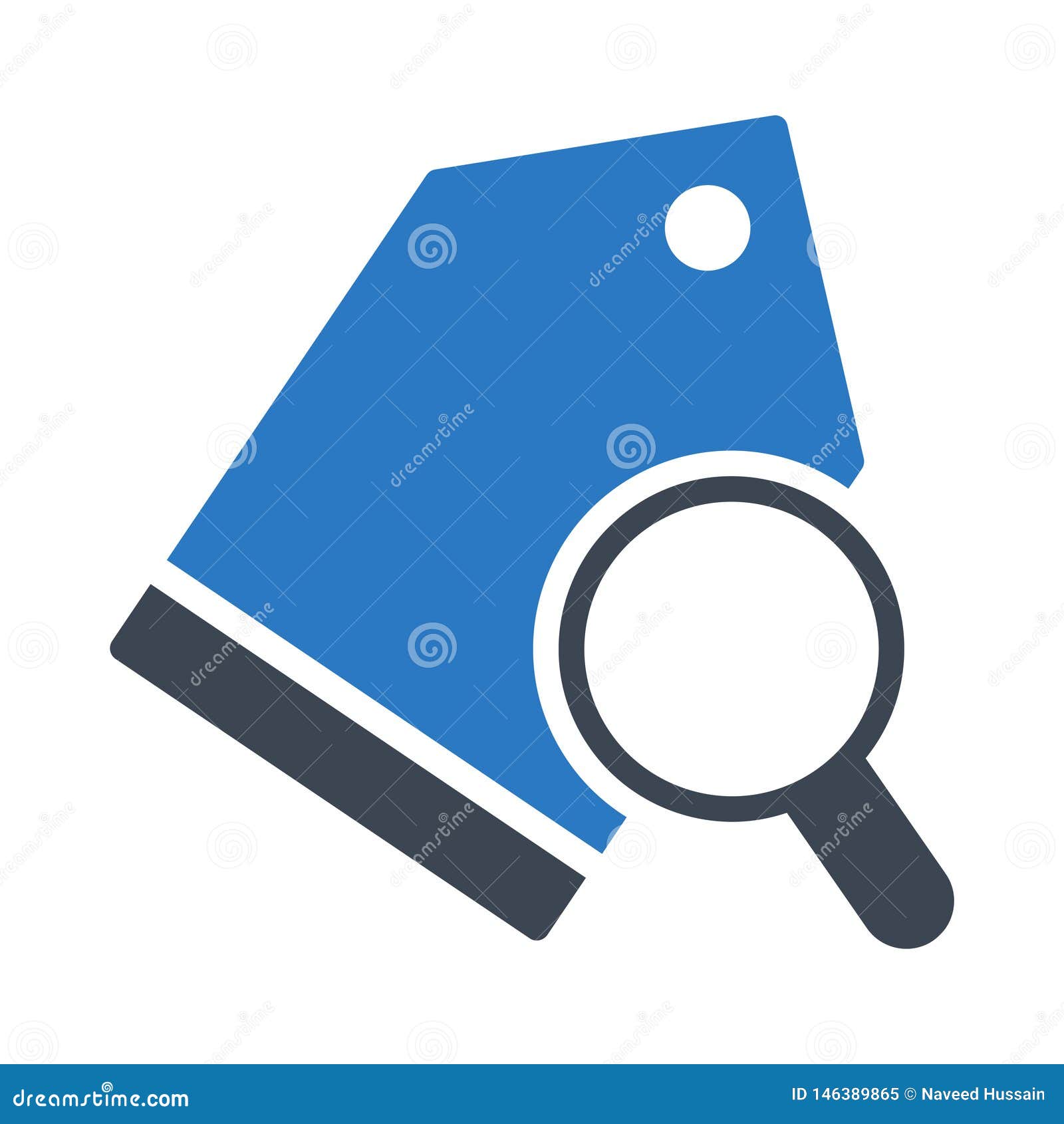 Search Label Glyph Color Vector Icon Stock Vector - Illustration of ...