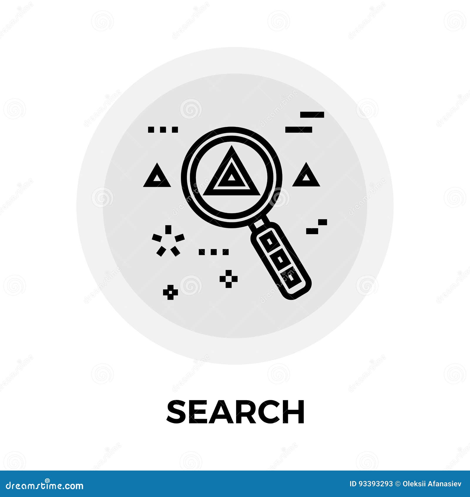 Search Line Icon stock vector. Illustration of solution - 93393293