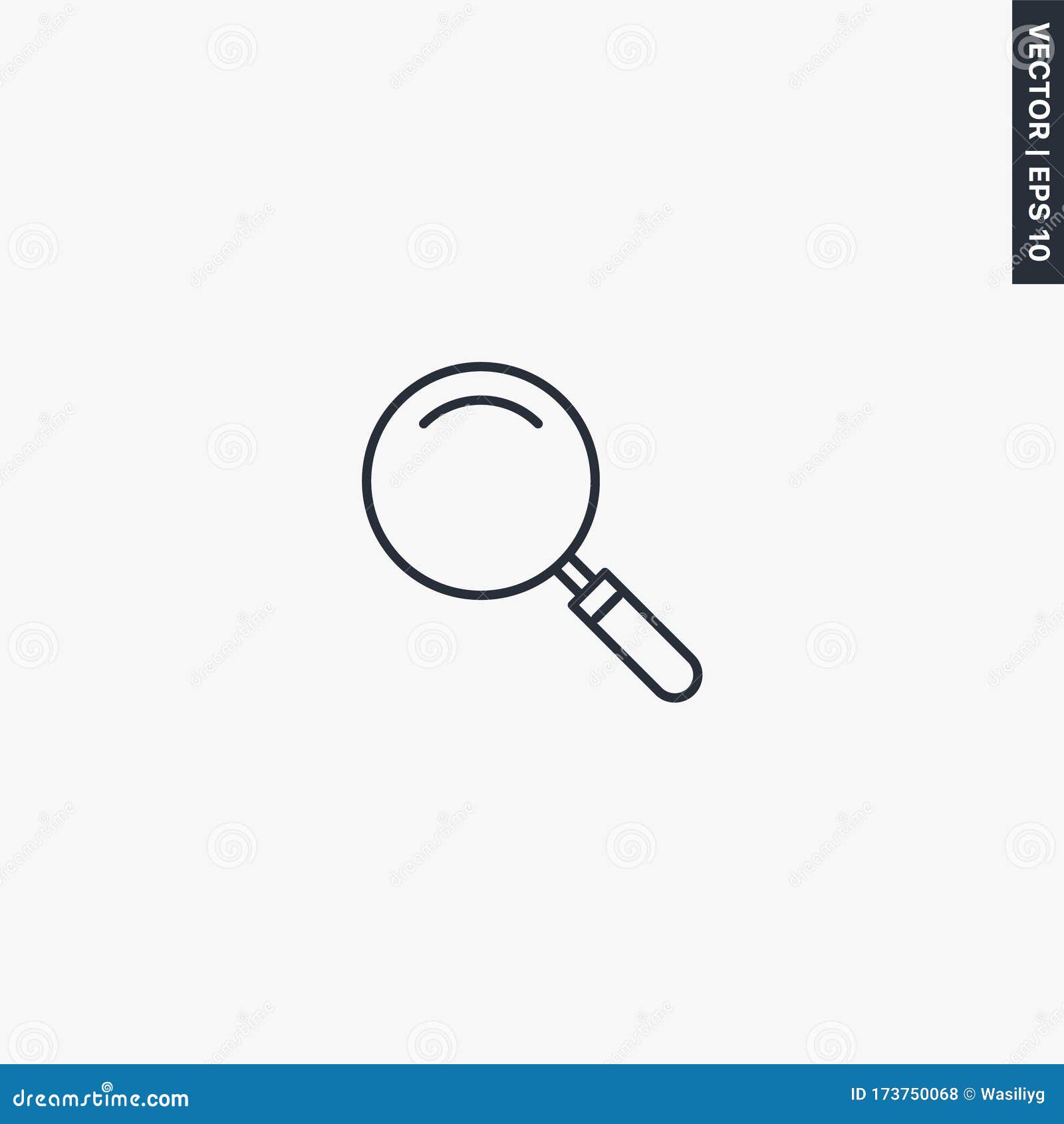 Search, Linear Style Sign for Mobile Concept and Web Design Stock ...