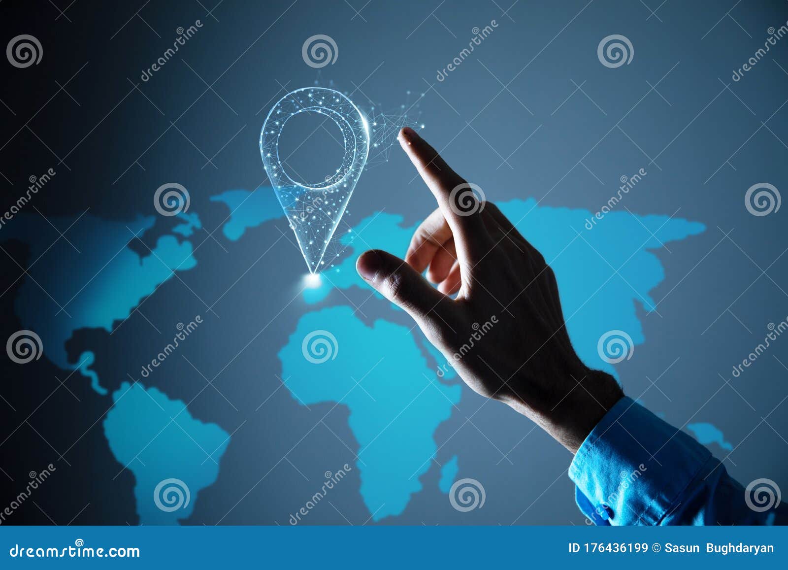 Search for Locations Around the World. Location Map Concept Stock Image ...