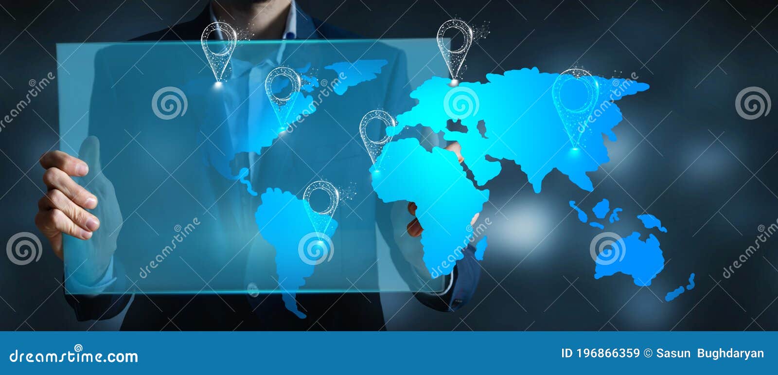 Search for Locations Around the World. Location Map Concept Stock ...