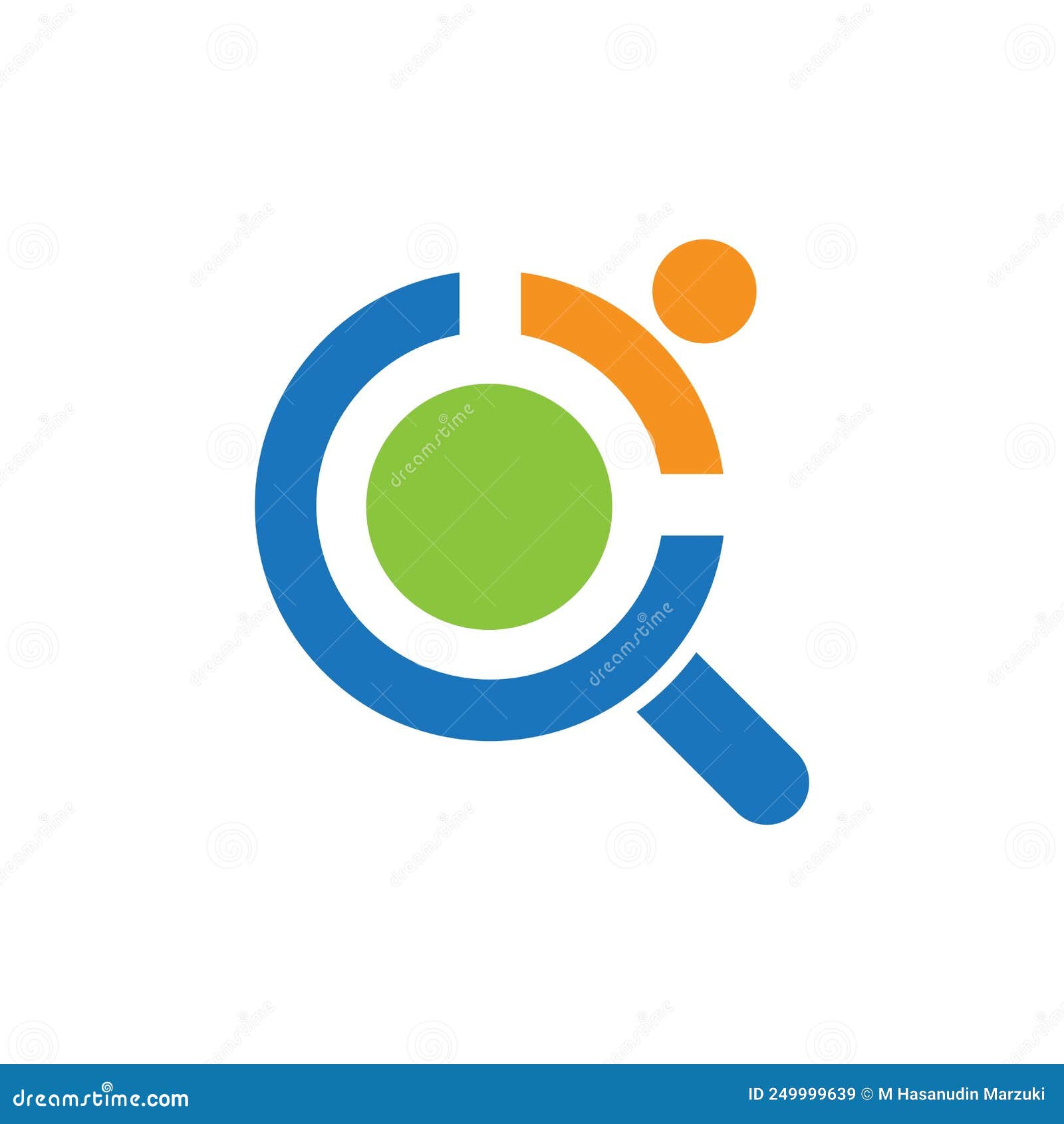 Search logo vector stock vector. Illustration of magnifier - 249999639