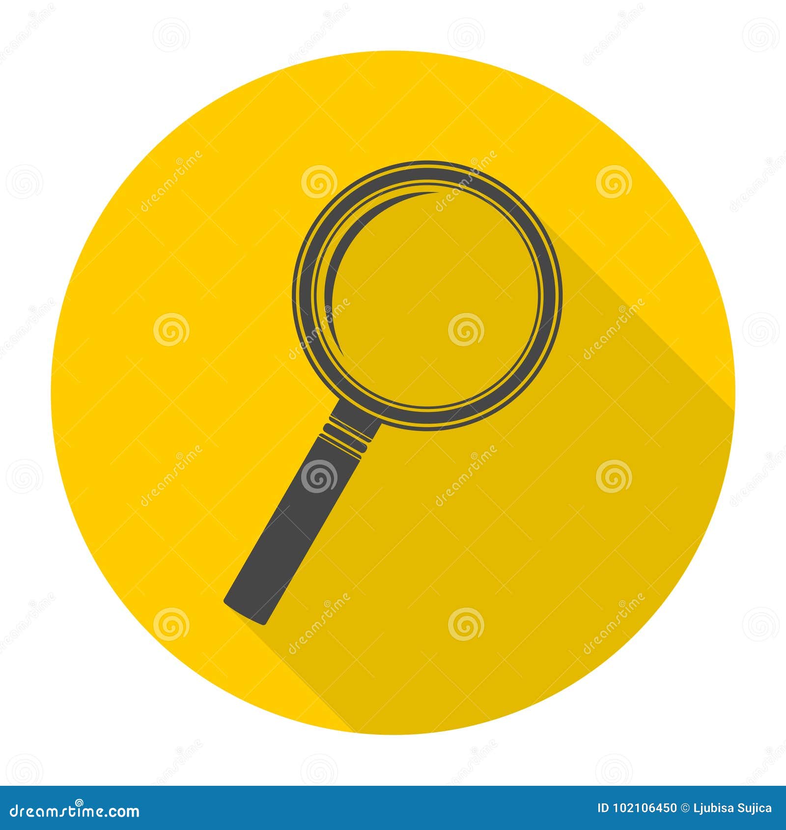 Search Lupa Icon stock vector. Illustration of digital - 102106450