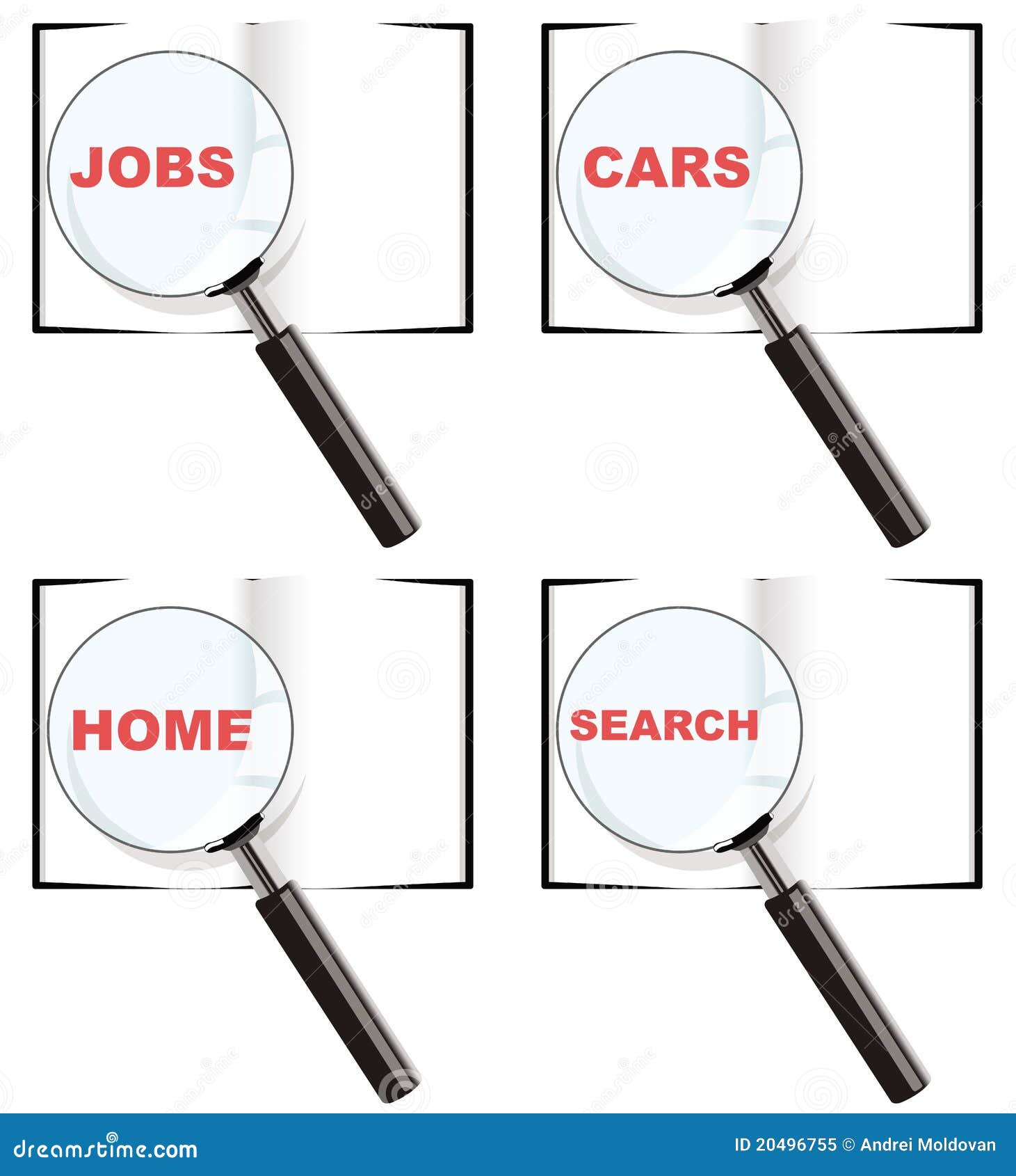 Search Magnifier Glass Logos Stock Vector - Illustration of frame ...