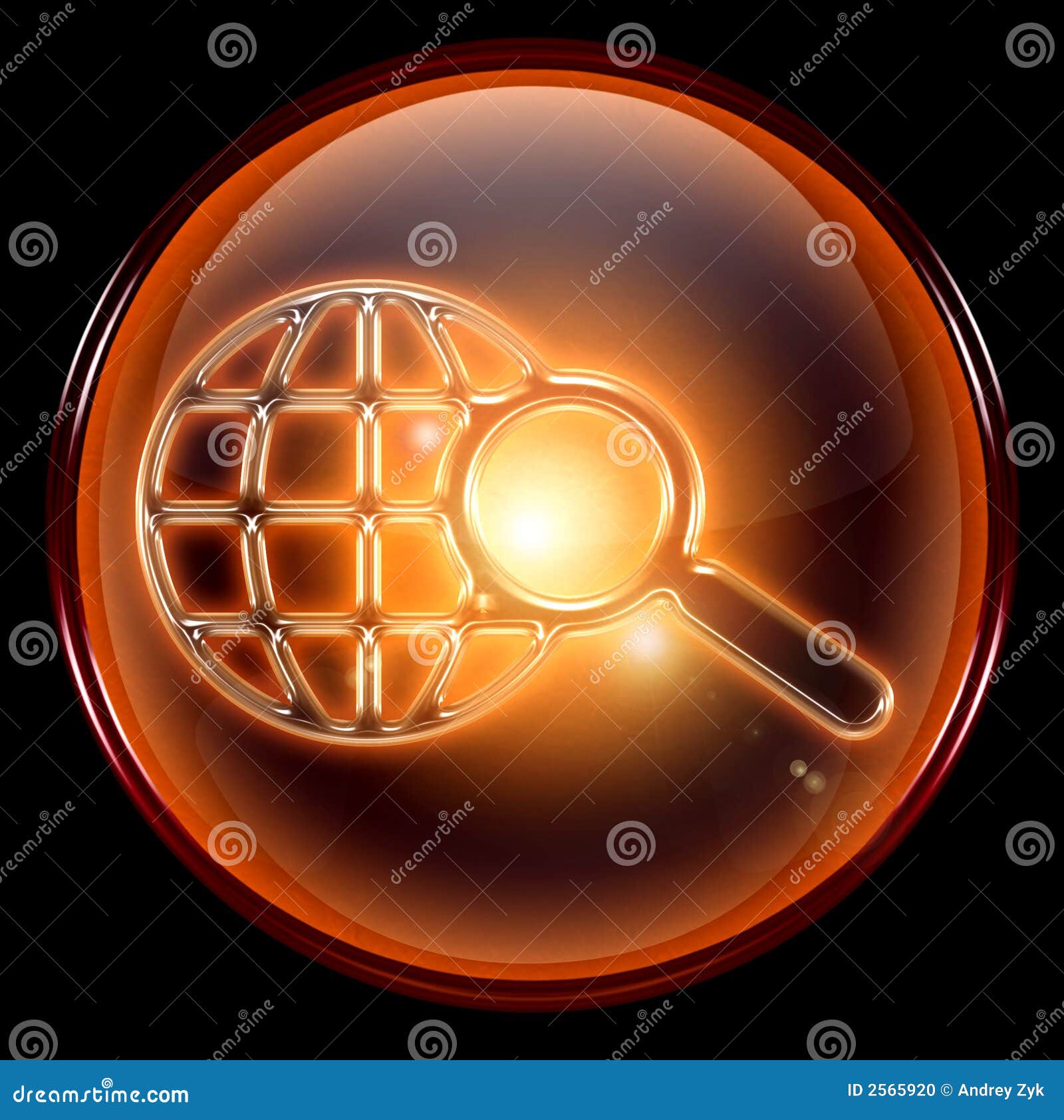 Search and magnifier icon. stock illustration. Illustration of database ...