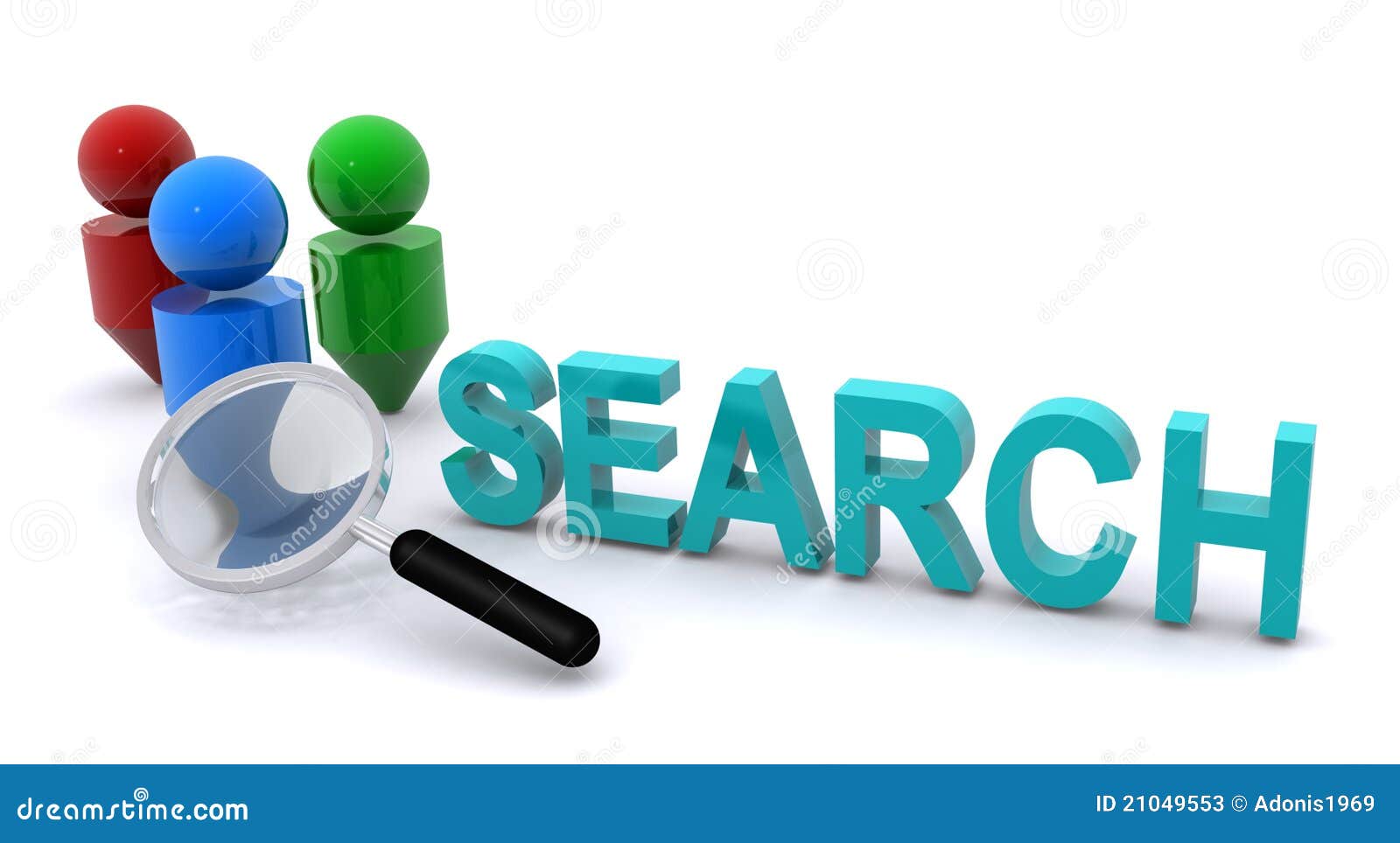 Search and Magnifying Glass Stock Illustration - Illustration of ...