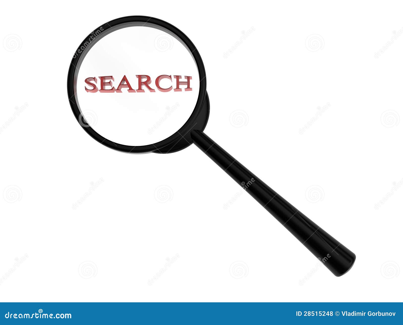 Search magnifying glass stock illustration. Illustration of color ...