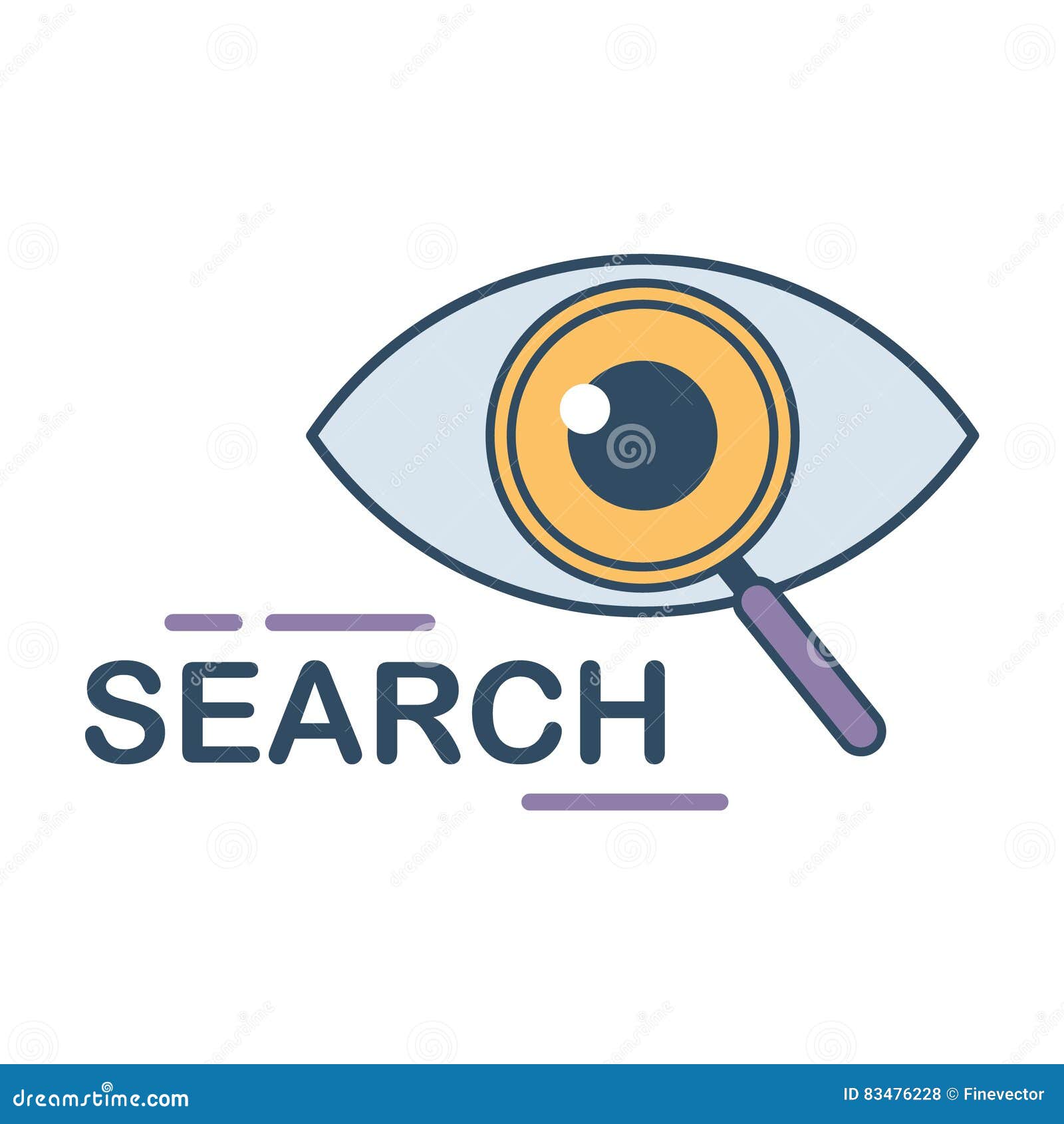 Search Magnifying Glass Cartoon Vector | CartoonDealer.com #26060303