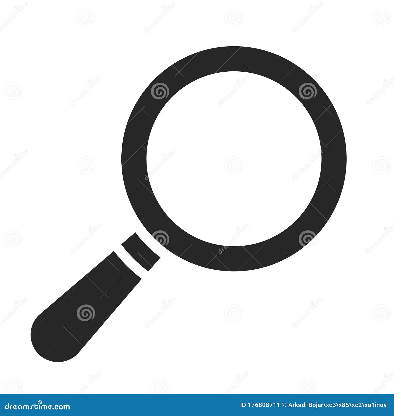 Search Magnifying Glass Web Icon Stock Vector - Illustration of detect ...