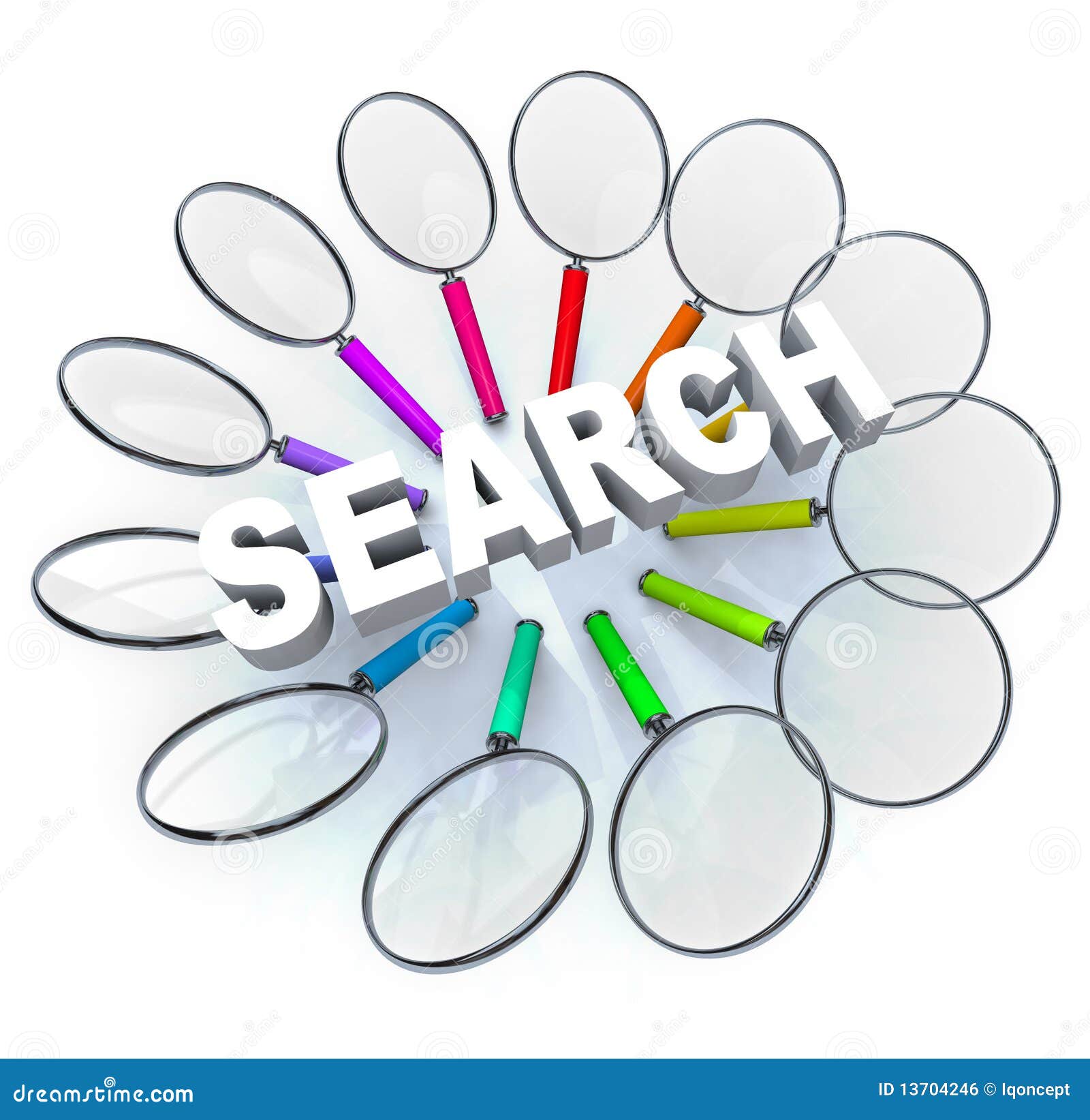 Search - Magnifying Glasses in Circle Stock Illustration - Illustration ...