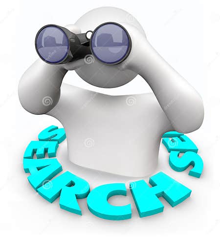 Search - Man with Binoculars Stock Illustration - Illustration of ...