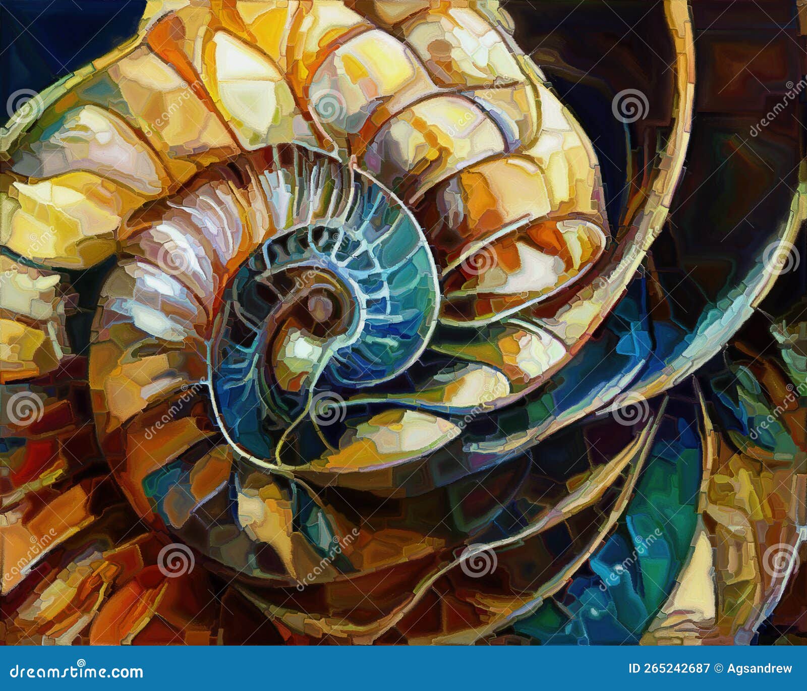 In Search of Nautilus stock illustration. Illustration of glass - 265242687