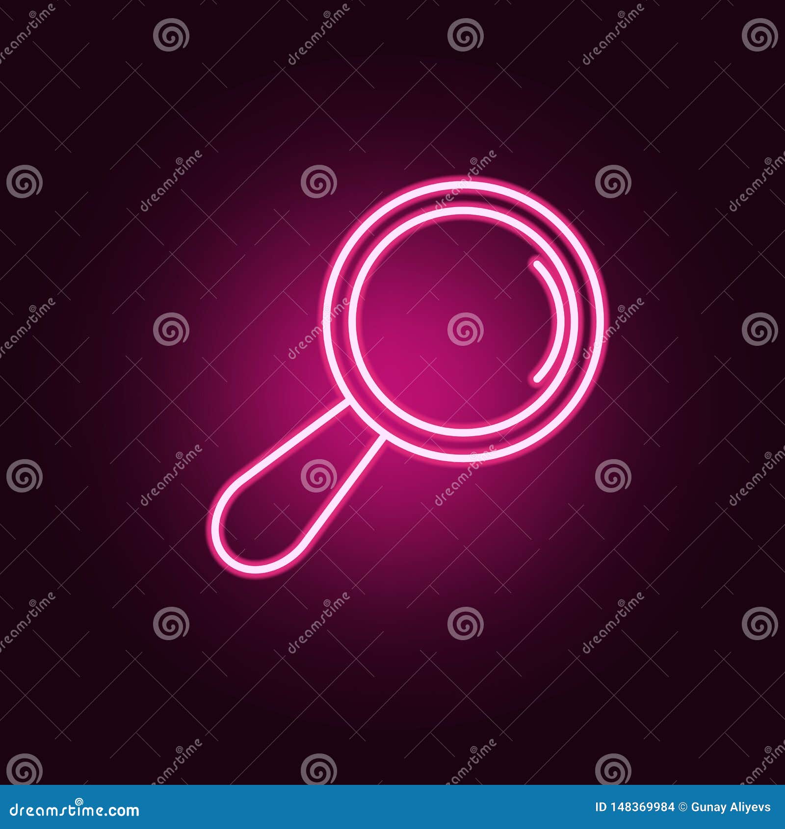Search Neon Icon. Elements of Sciense Set Stock Illustration ...