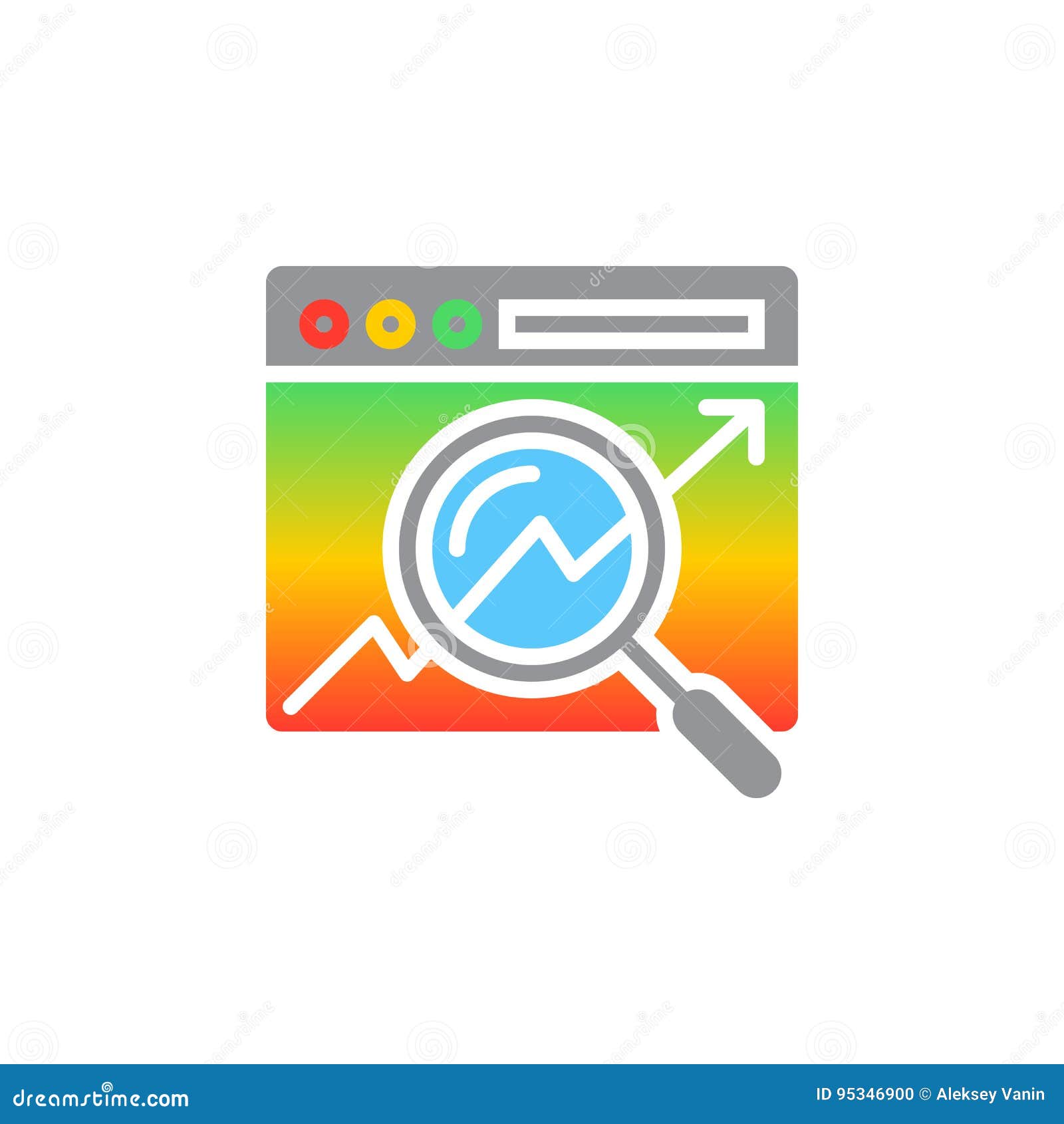 Search Optimization Icon Vector, Filled Flat Sign, Solid Stock Vector ...