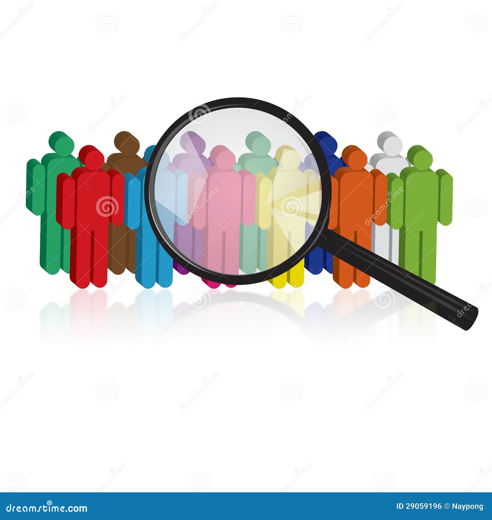Search for people stock illustration. Illustration of management - 29059196