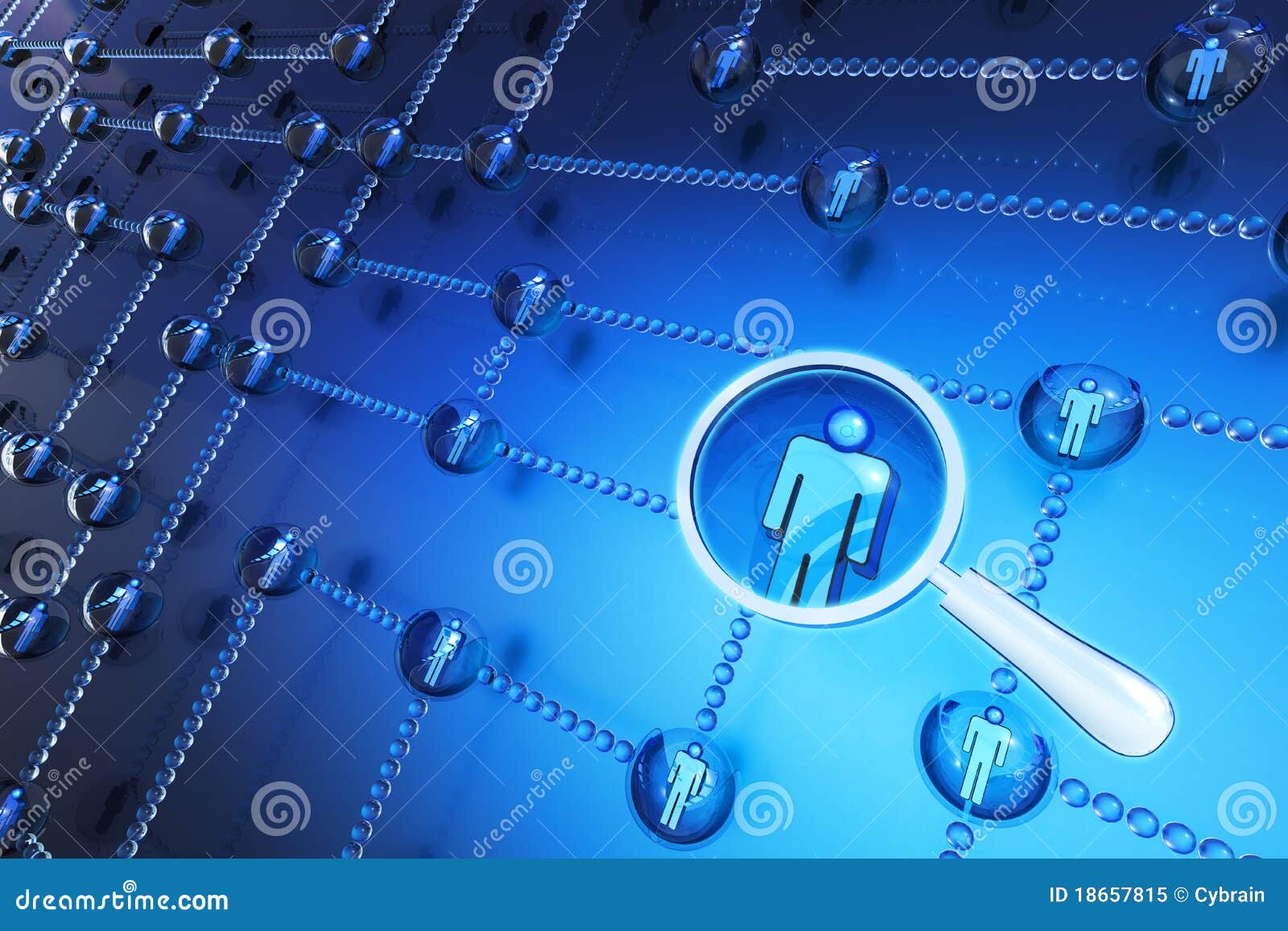 Search for a Person in a Social Network Stock Illustration ...