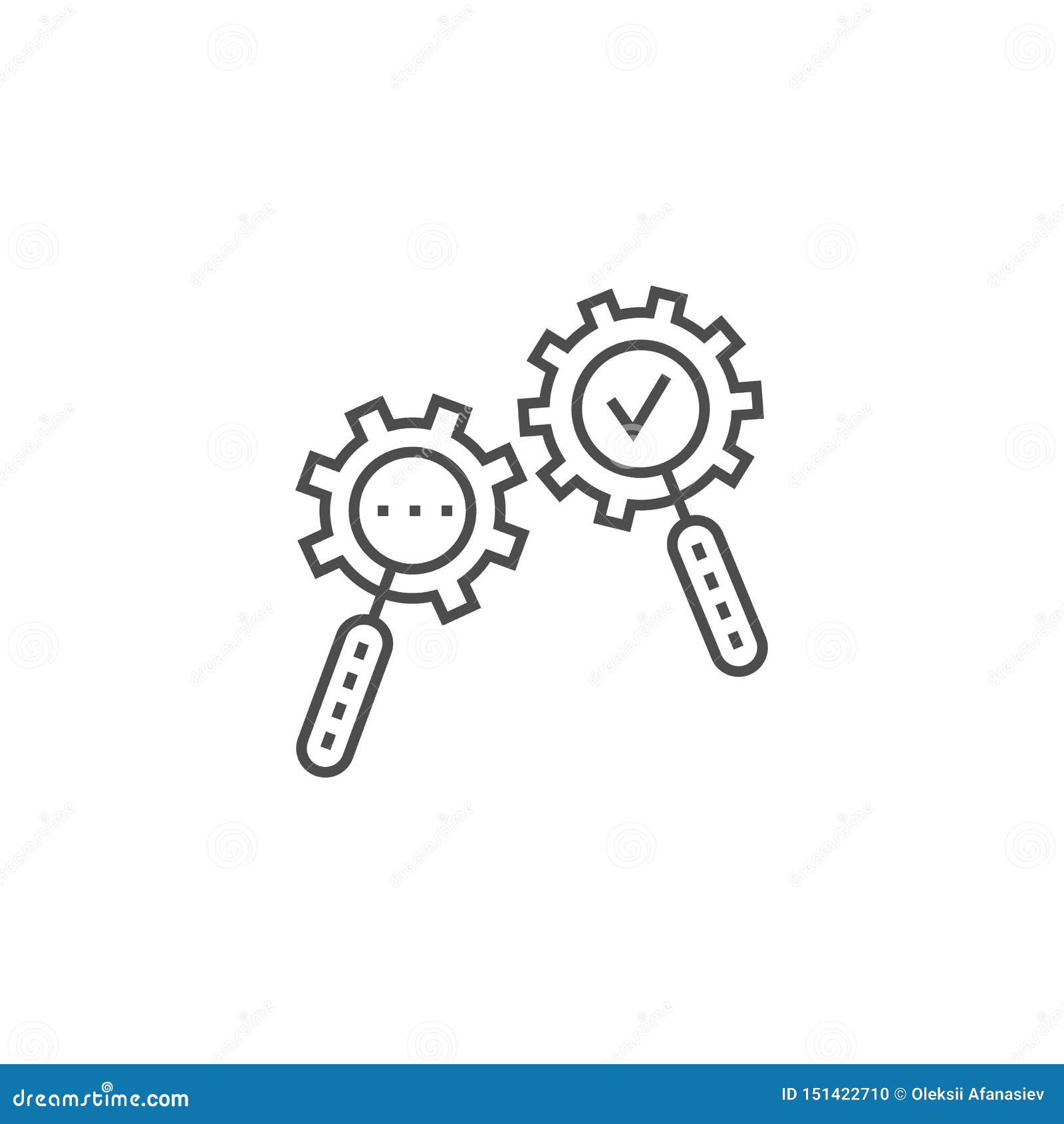 Search Process Line Icon stock vector. Illustration of application ...