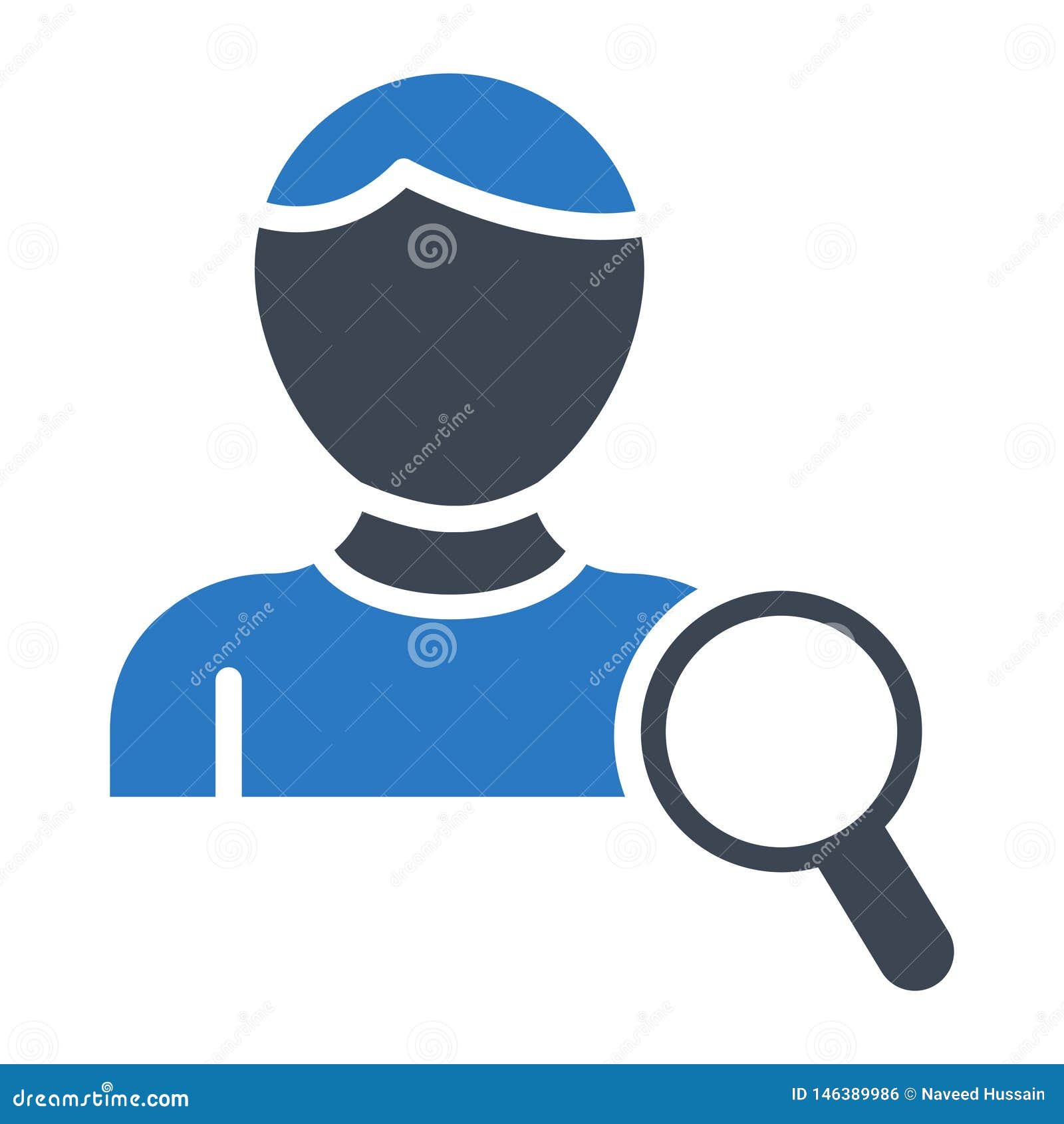 Search Profile Glyph Color Icon Stock Illustration - Illustration of ...