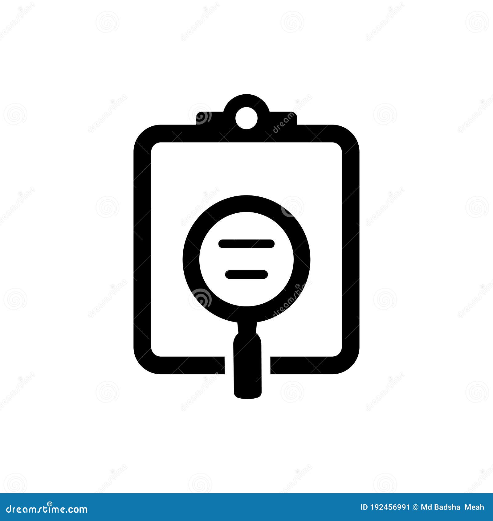 Search Report Icon stock vector. Illustration of vector - 192456991
