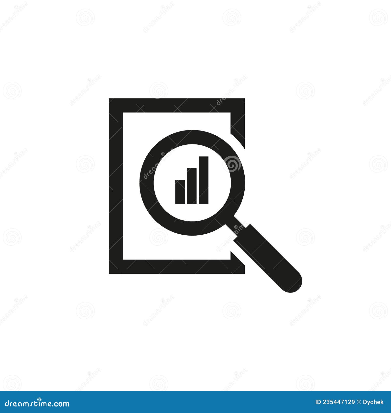 Search Report Icon. Simple Linear Vector Illustration on a White ...