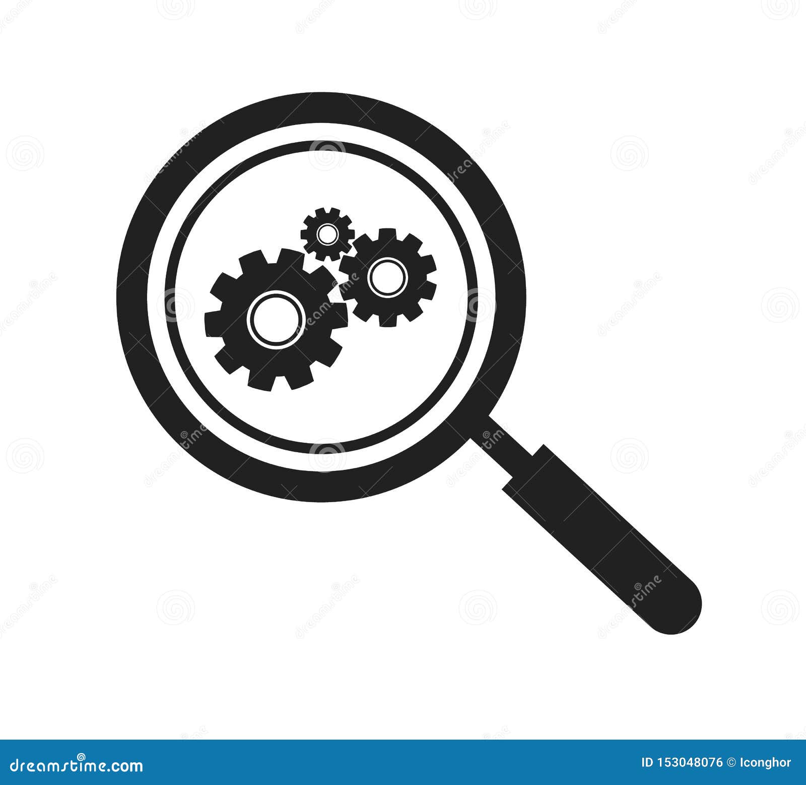 Search Servicing Icon. stock vector. Illustration of concept - 153048076