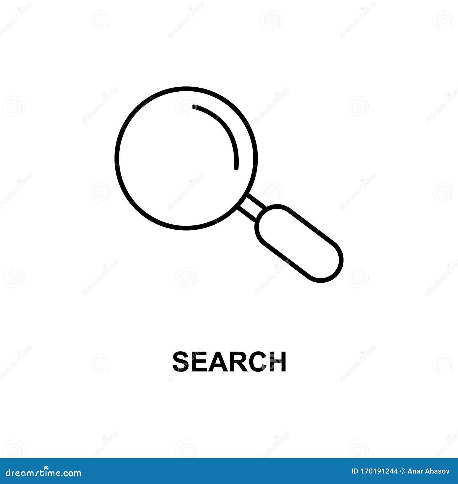 Search Sign Icon. Element of Simple Web Icon with Name for Mobile ...
