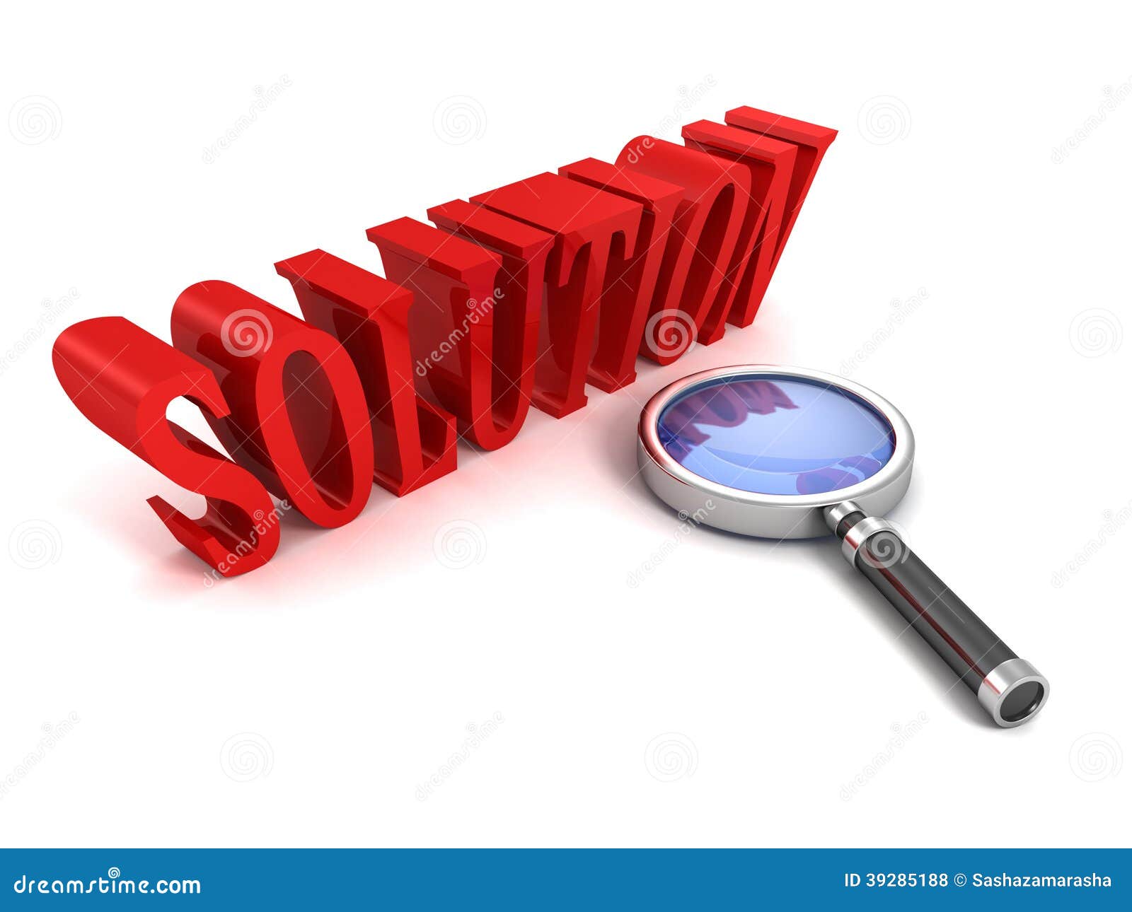 Search Solution of Problem with Magnifier Glass Stock Illustration ...