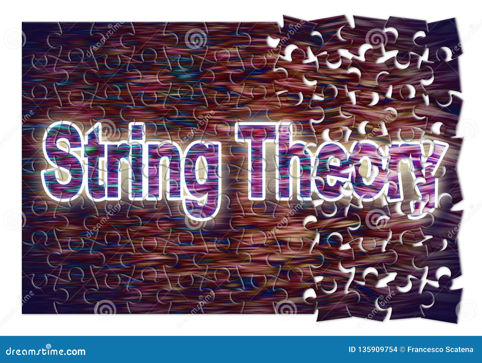 Search for the Solution of String Theory - Concept Image in Jigsaw ...