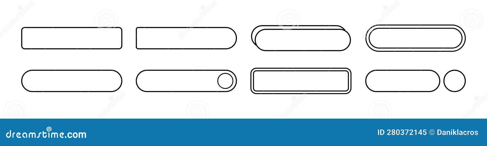 Search String Set for UI Design and Site Design. Linear Flat Badges ...