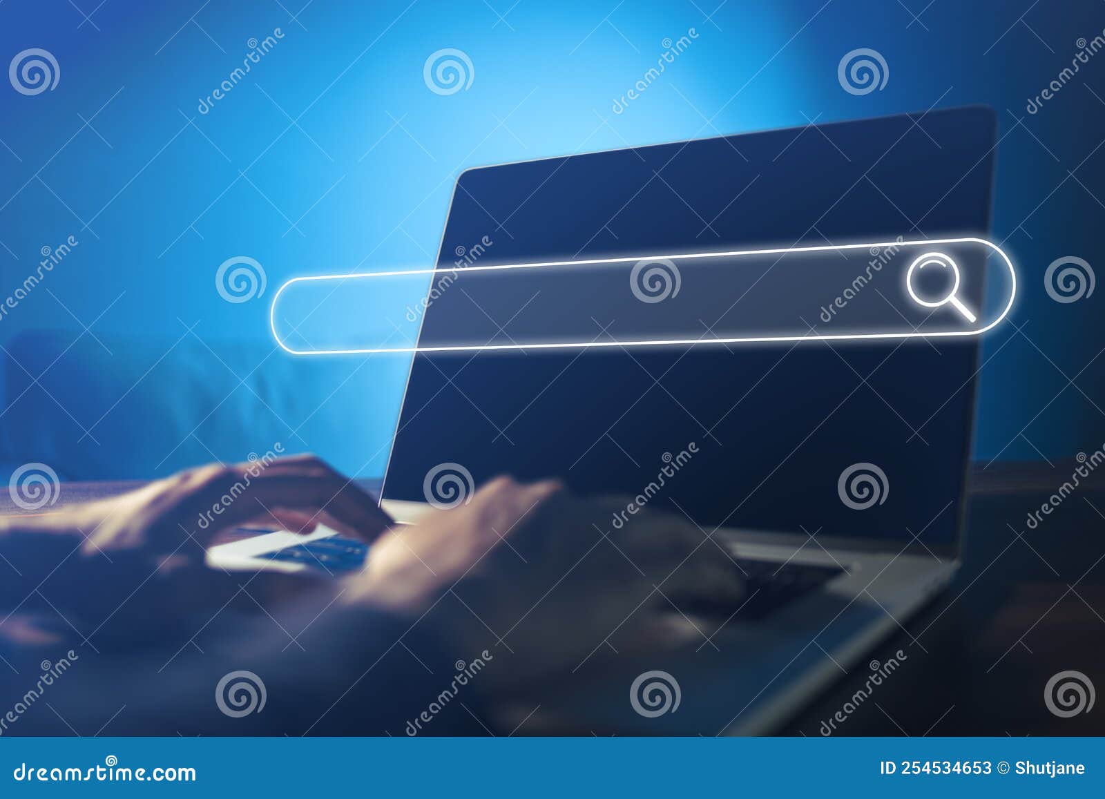 Search Technology, Search Engine Optimization,person Using Laptop To ...