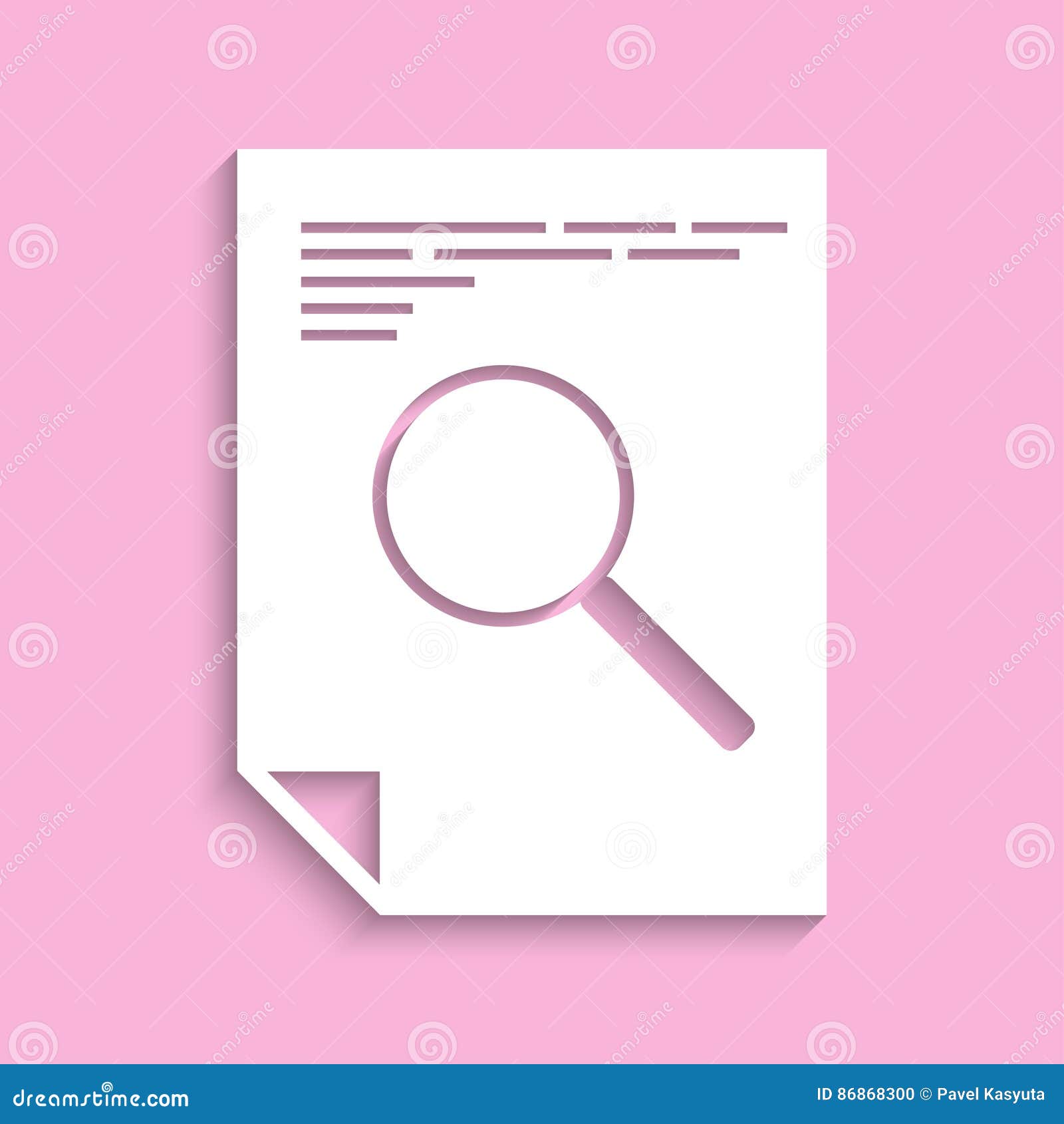 Search in Text. Vector Icon. Stock Vector - Illustration of recruitment ...