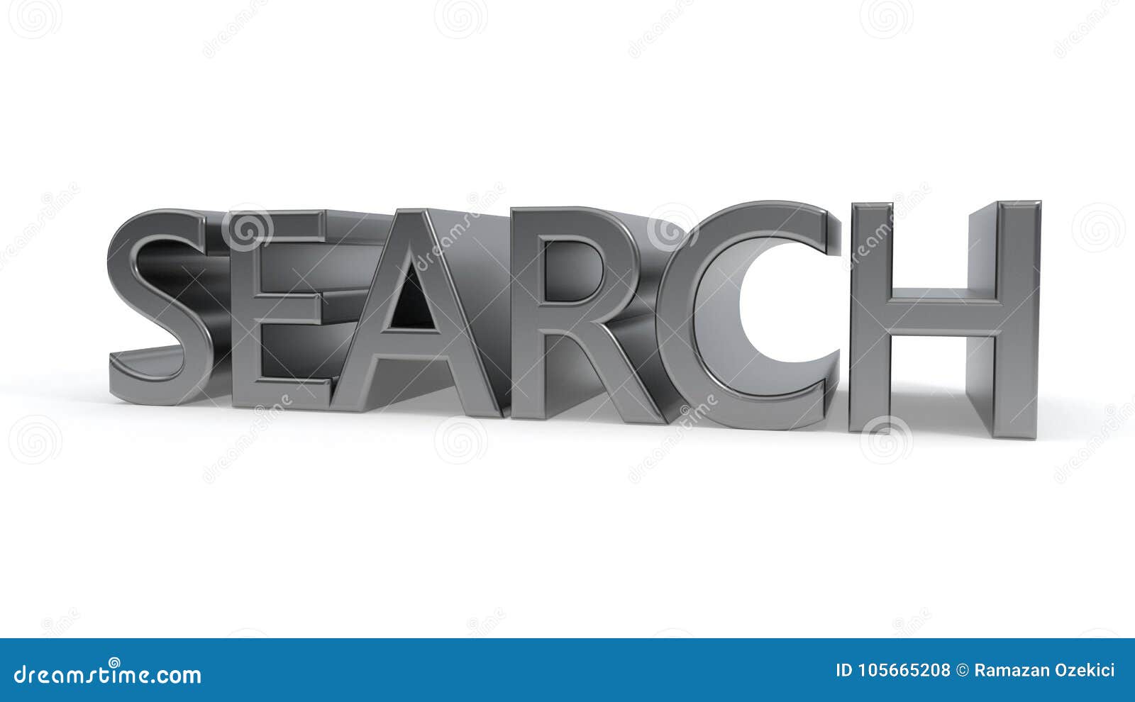 Search Text on a White Background, 3d Rendering Stock Illustration ...