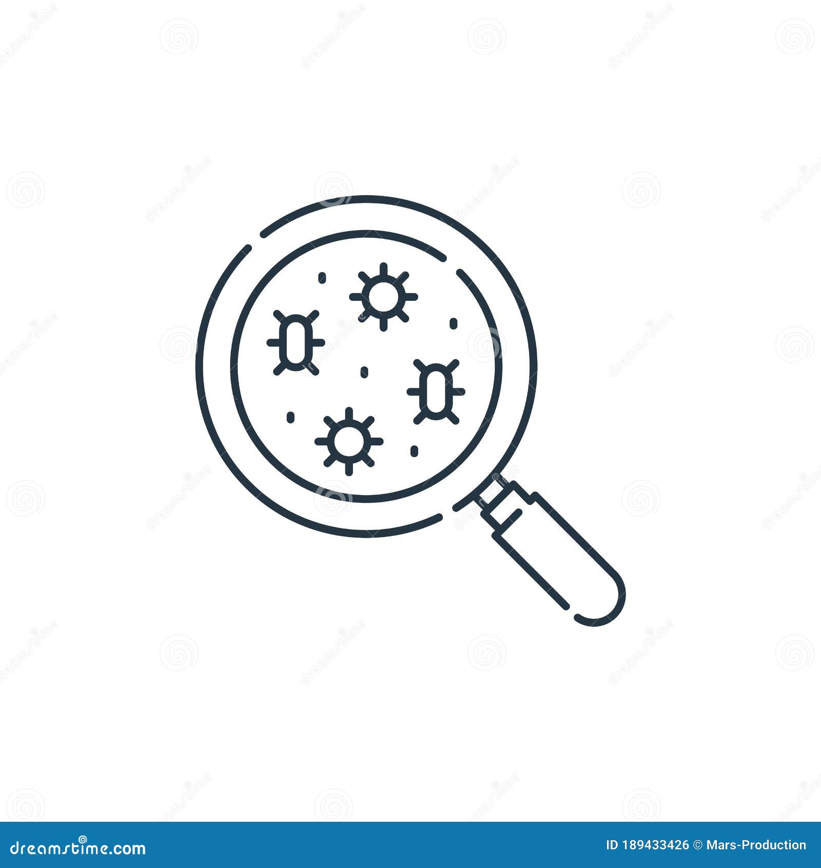 Search Vector Icon Isolated on White Background. Outline, Thin Line ...