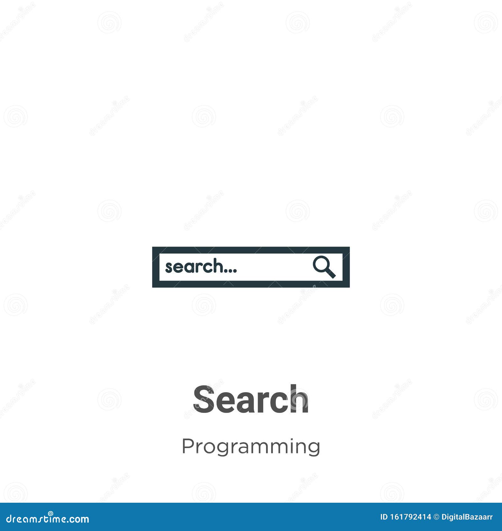 Search Vector Icon on White Background. Flat Vector Search Icon Symbol ...