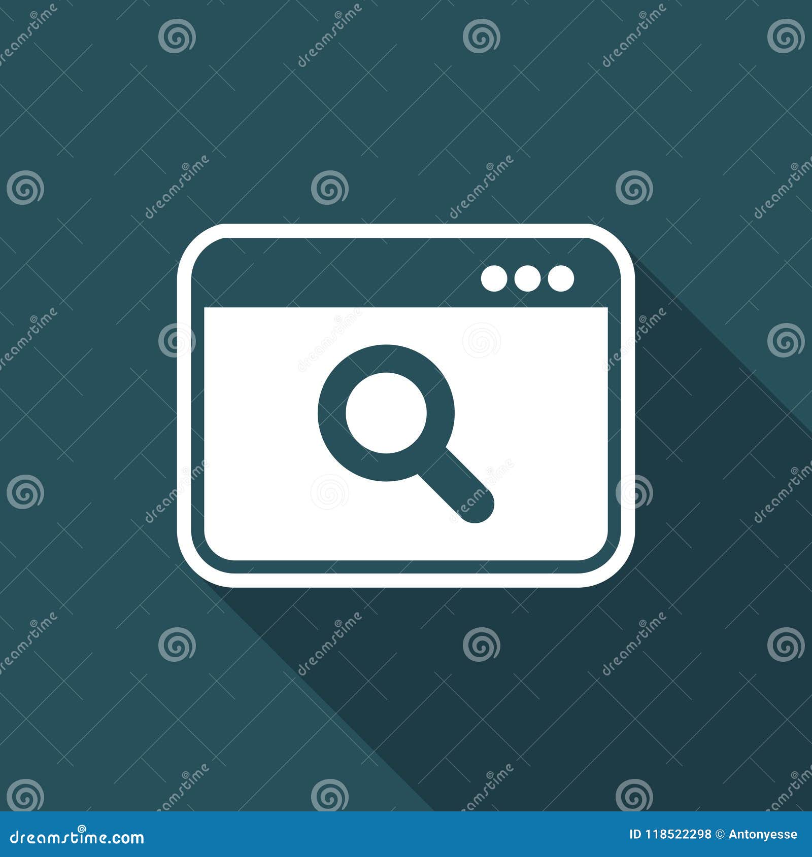 Search Window - Flat Minimal Icon Stock Vector - Illustration of ...