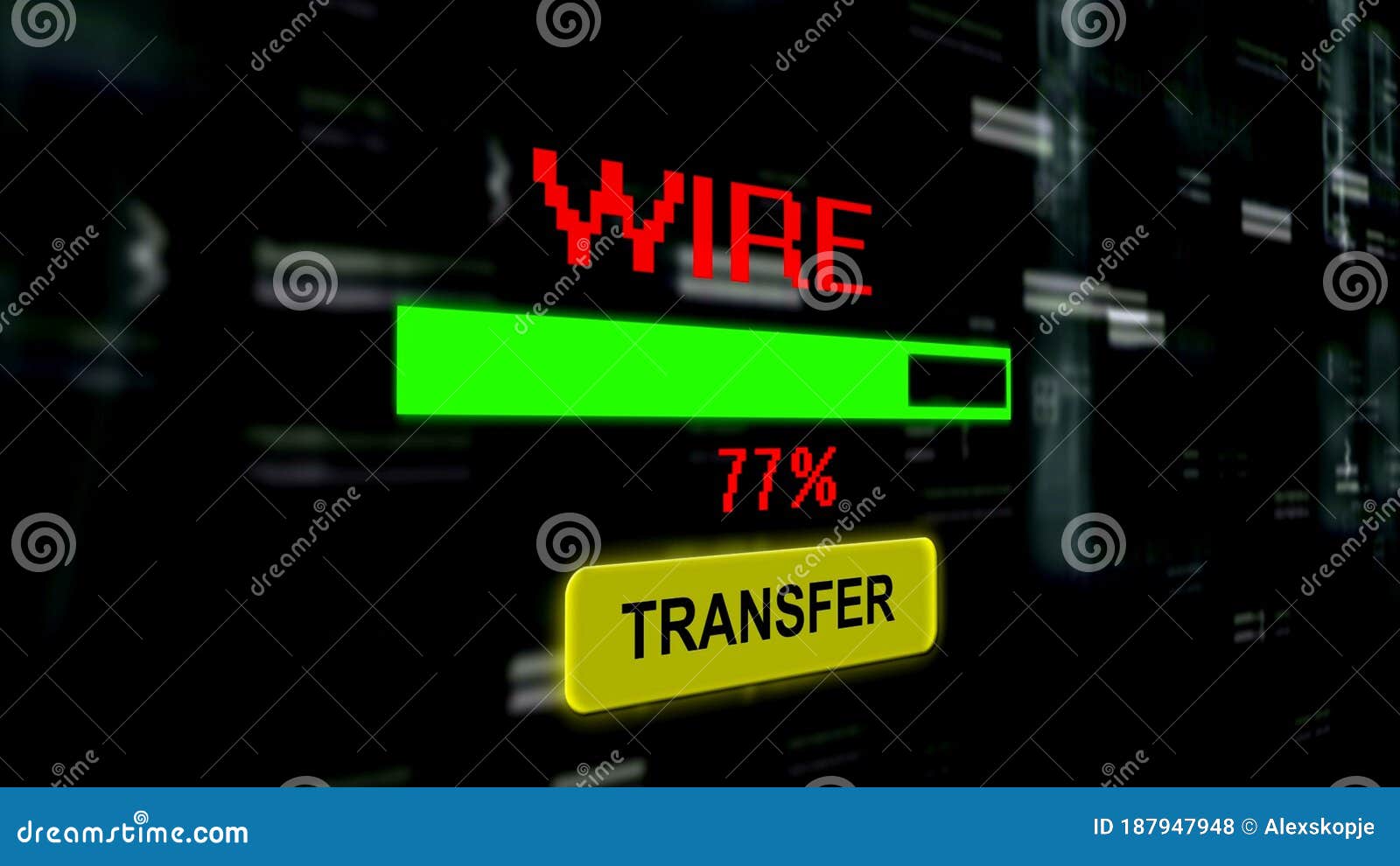 Search for Wire Transfer Online Progress Bar Stock Illustration ...