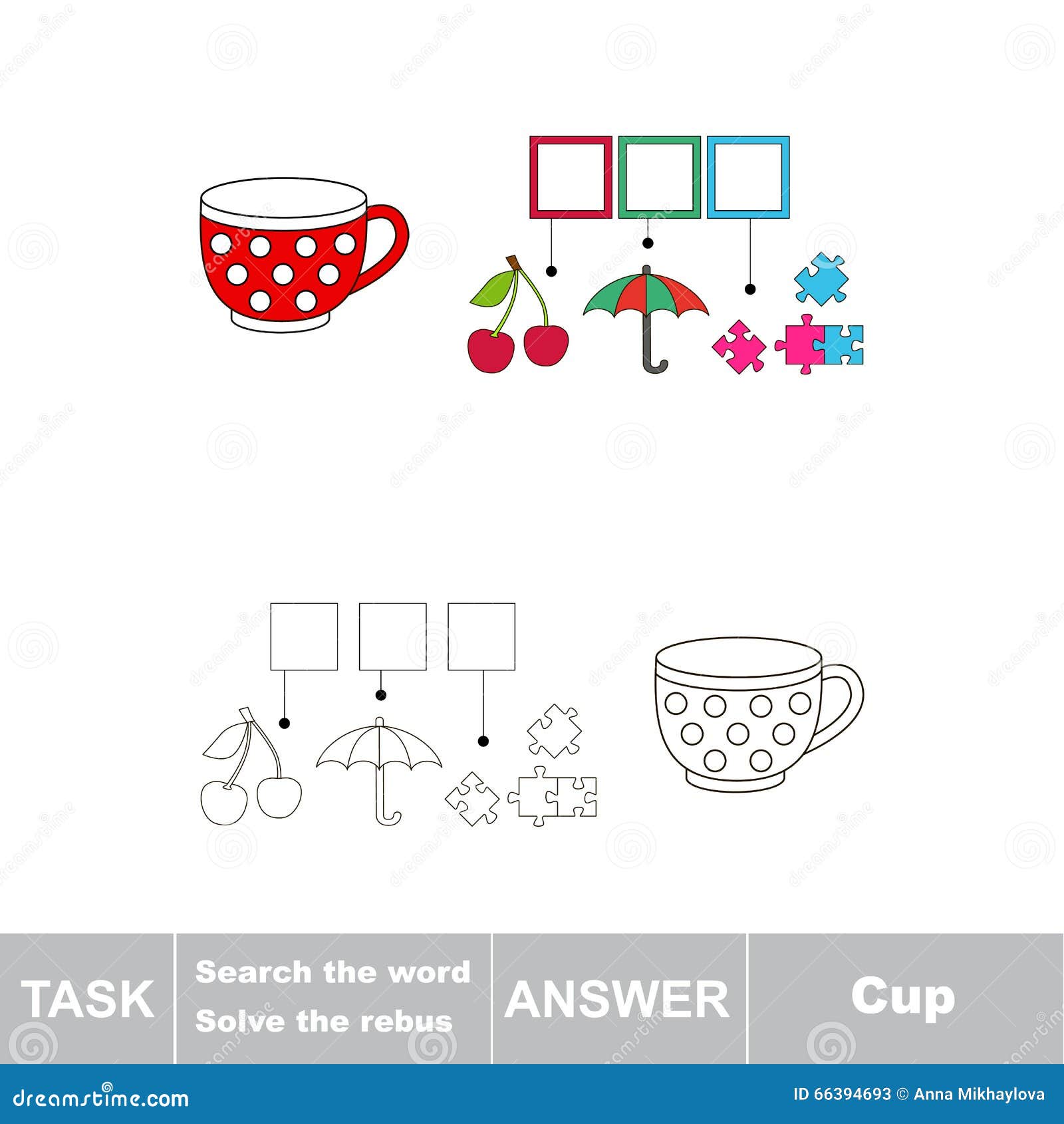 Search the word Cup stock vector. Illustration of page - 66394693