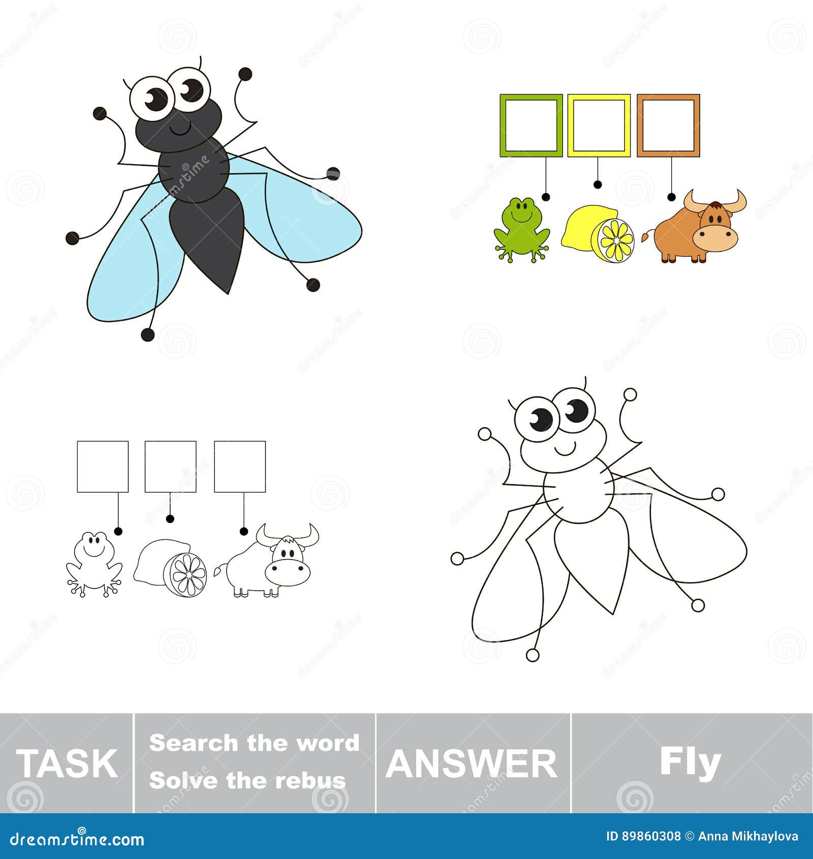 Search the word Fly stock vector. Illustration of insect - 89860308