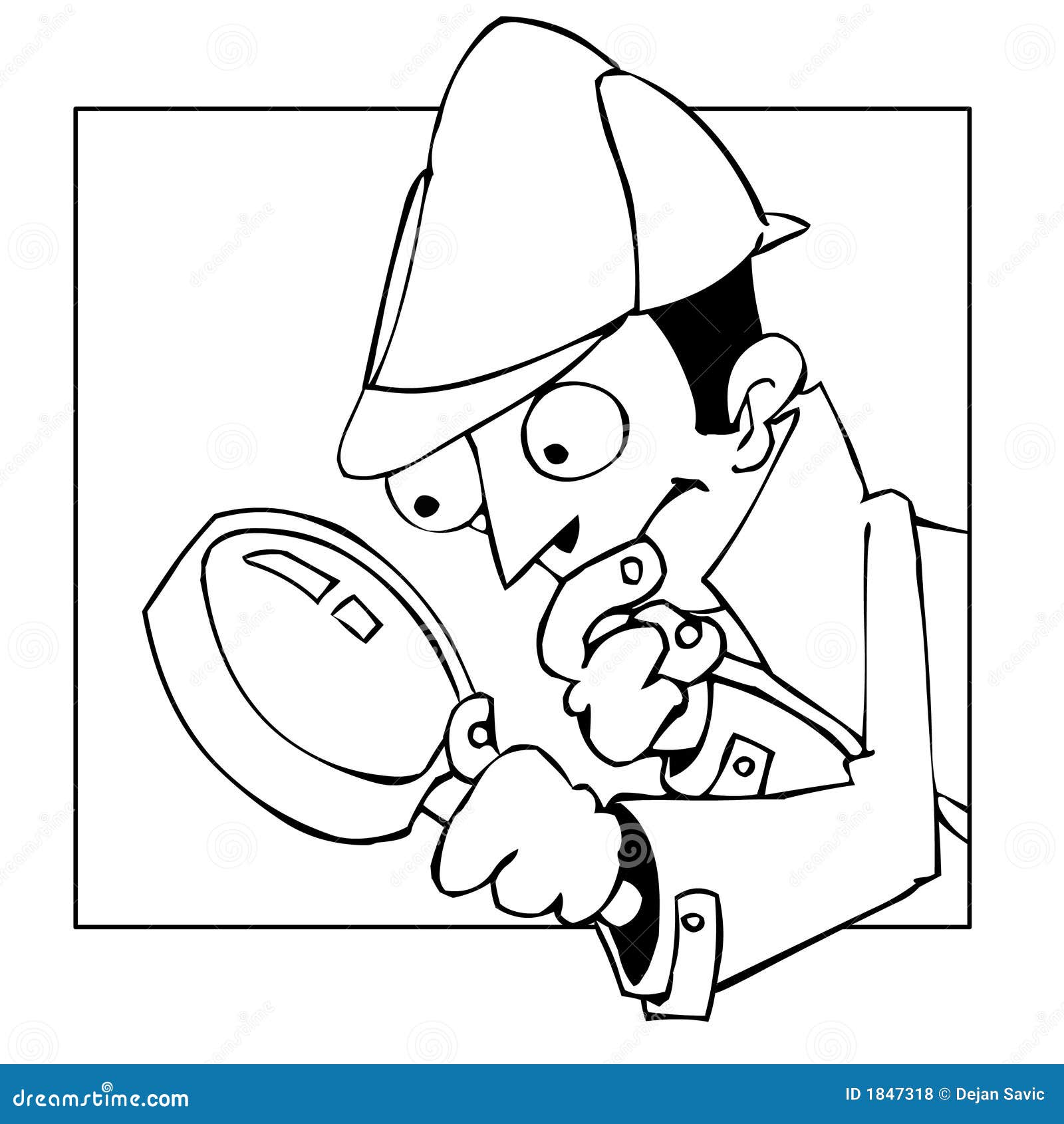 Searcher stock illustration. Illustration of comic, secret - 1847318