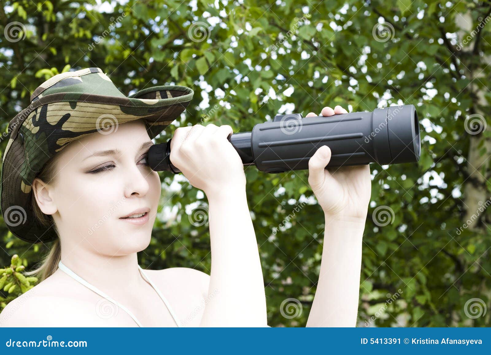 Searching stock image. Image of anticipation, female, blond - 5413391